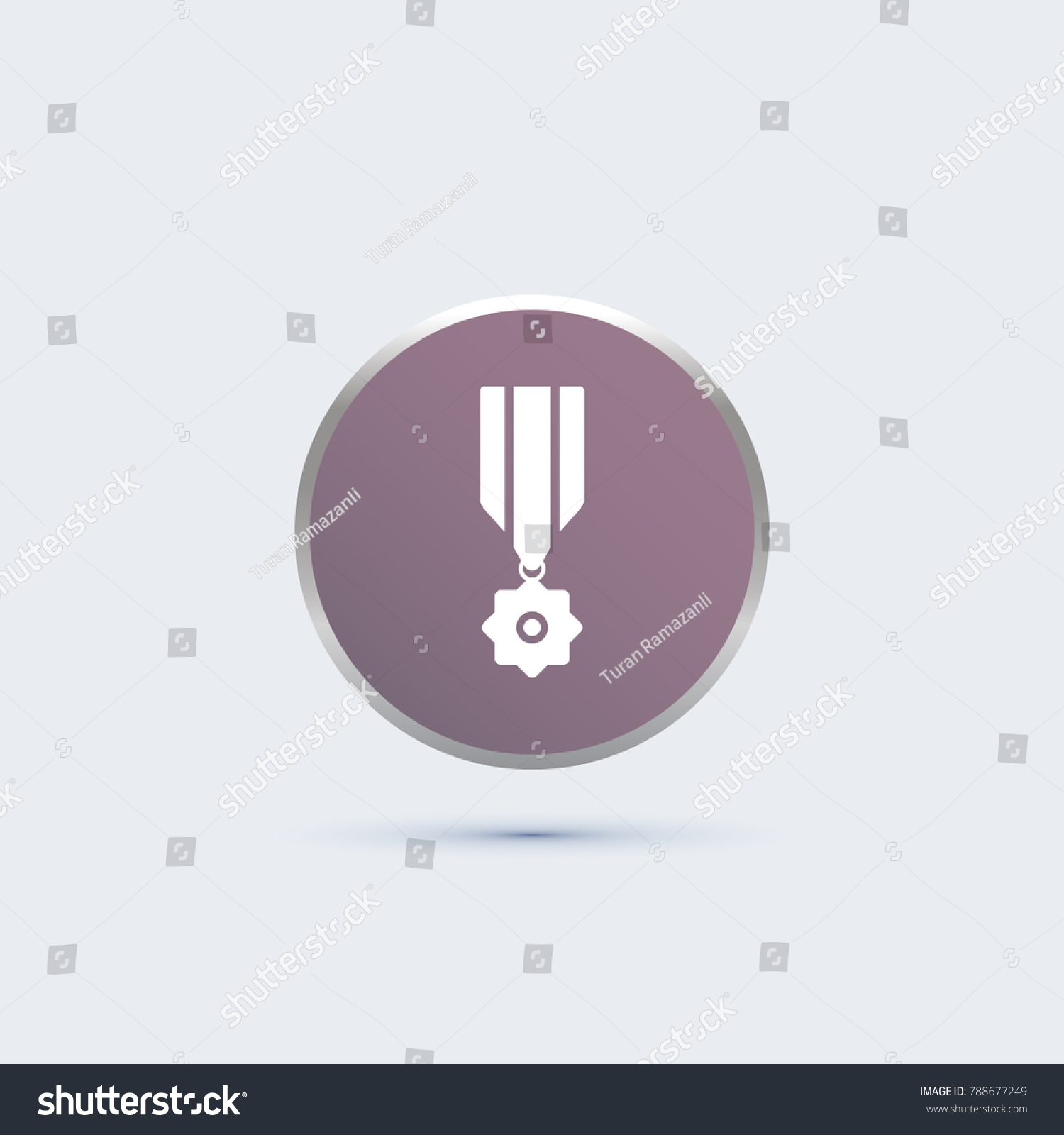 Army Medal Icon Stock Vector (Royalty Free) 788677249