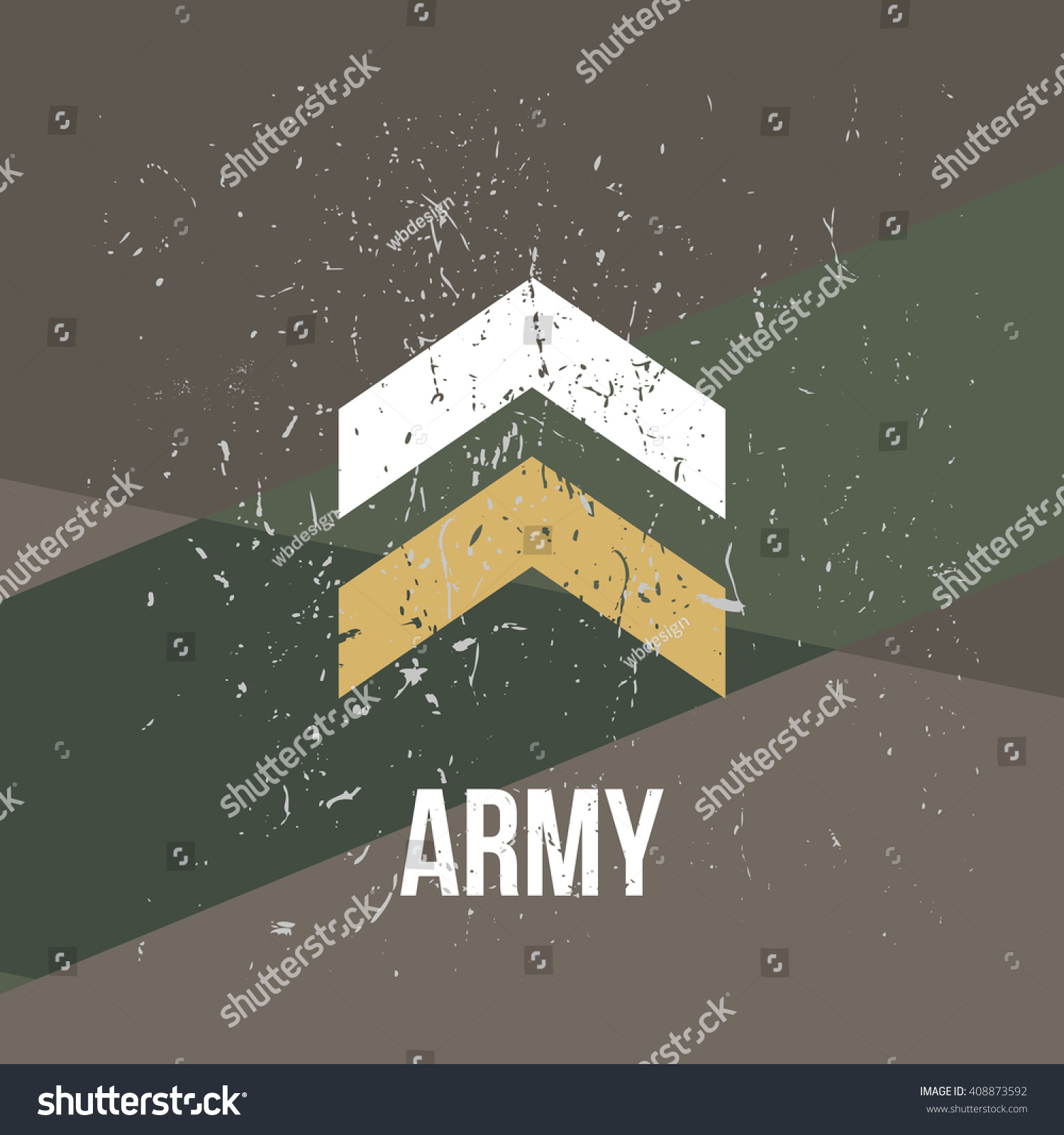 Army Military Stamp Label Sign Vector Stock Vector (Royalty Free ...