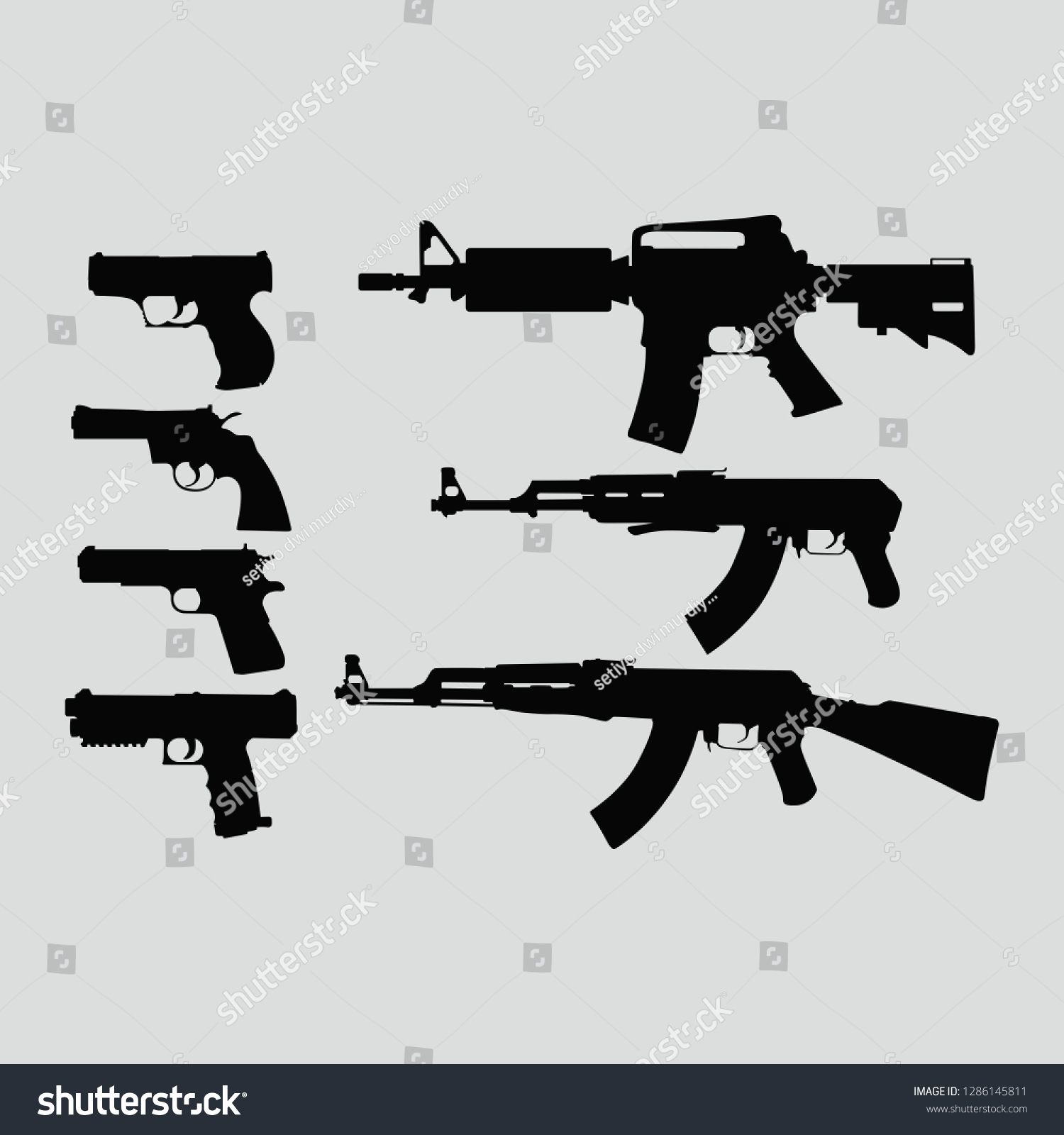 Army Military Weapons Vector: เวกเตอร์สต็อก (ปลอดค่าลิขสิทธิ์ ...