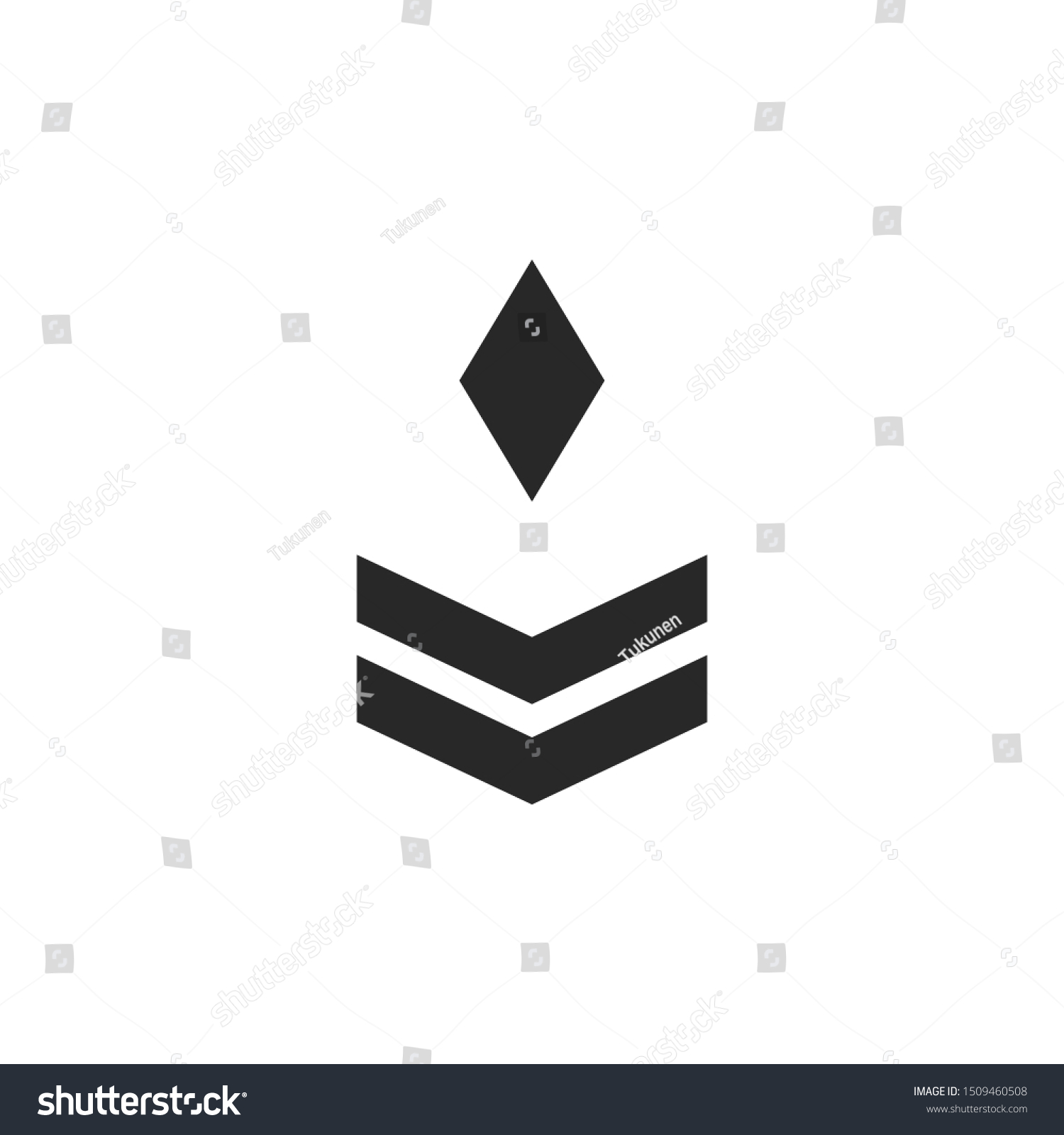 Army Rank Emblem Icon Vector Stock Vector (Royalty Free) 1509460508 ...