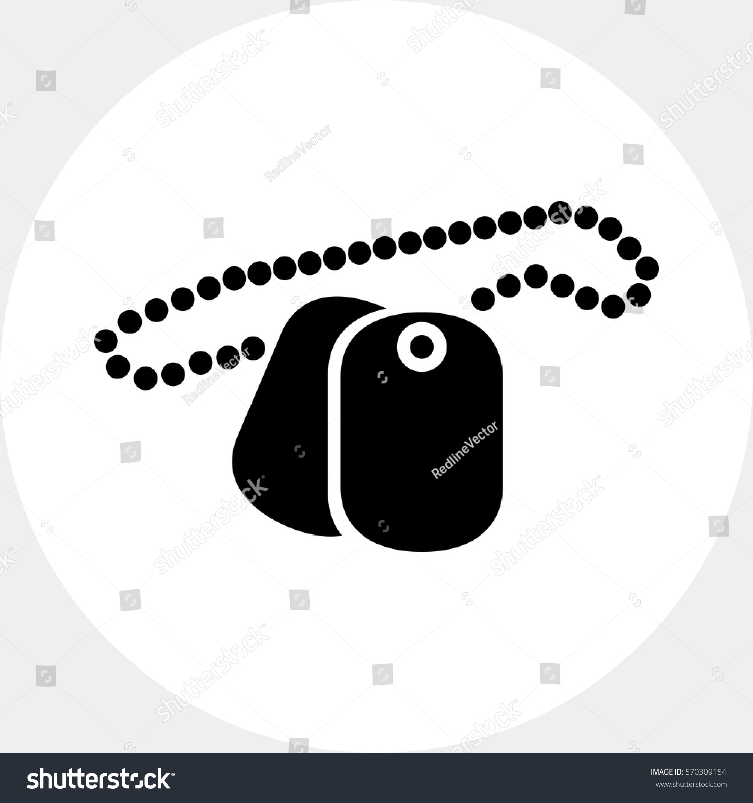 Army Tags Icon Stock Vector (Royalty Free) 570309154