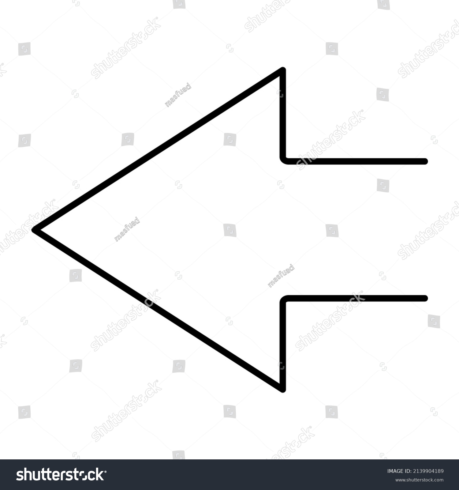 Arow Flat Icon Vector Single Icon Stock Vector (Royalty Free ...