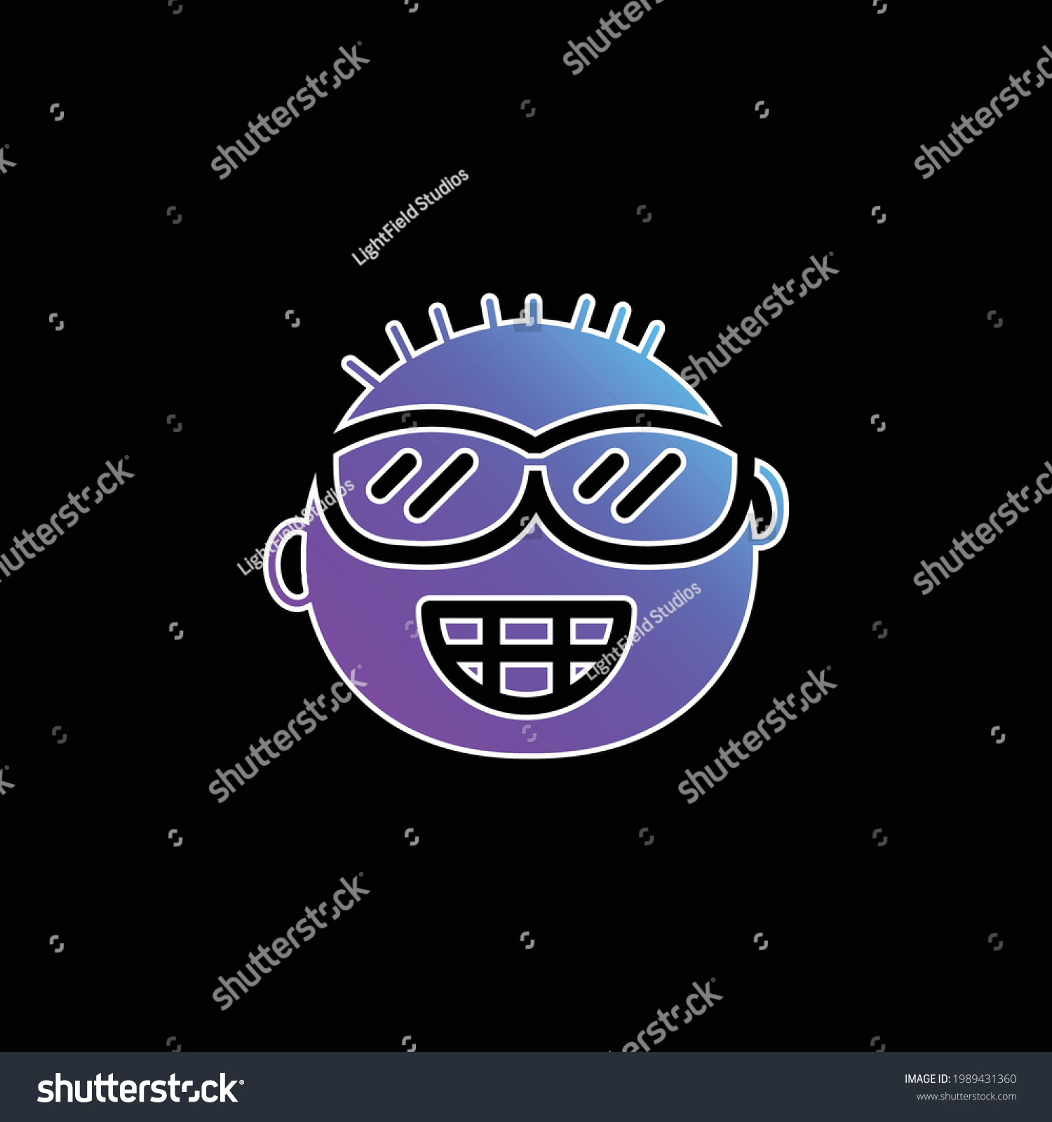 Arrogant Blue Gradient Vector Icon Stock Vector (Royalty Free ...