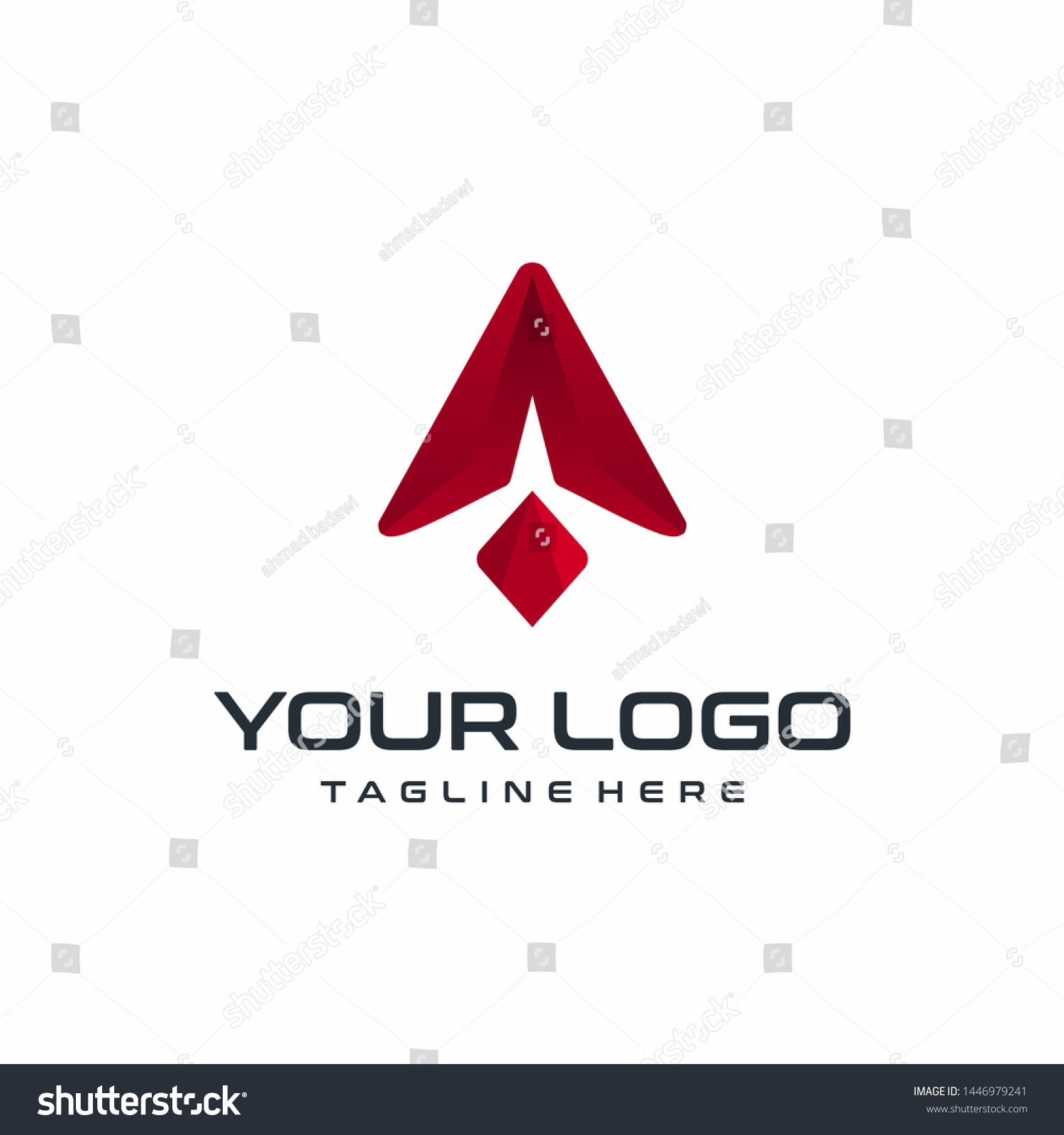 Arrow Letter Logo Vector Stock Vector (Royalty Free) 1446979241