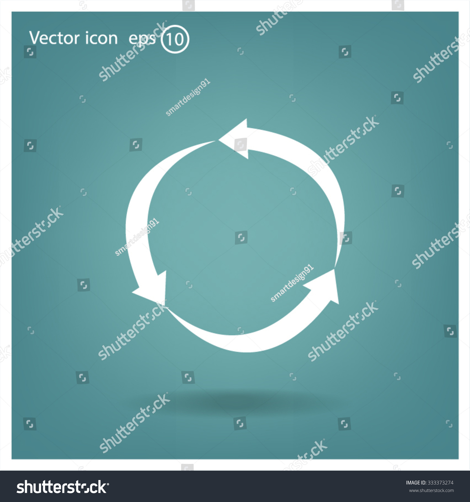 Arrow Circle Icon Cycle Loop Roundabout Stock Vector (Royalty Free ...