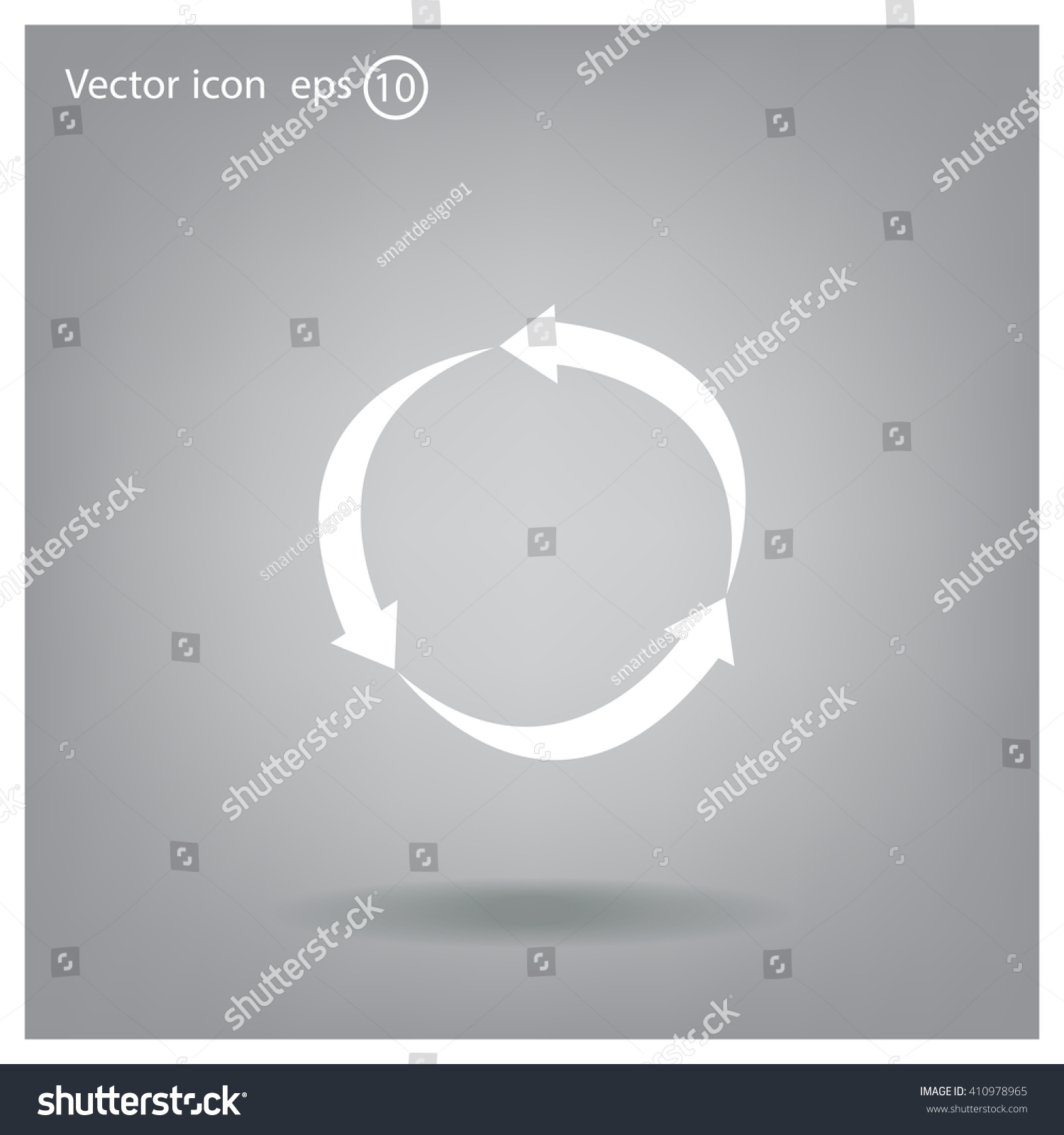 Arrow Circle Icon Cycle Loop Roundabout Stock Vector (Royalty Free ...