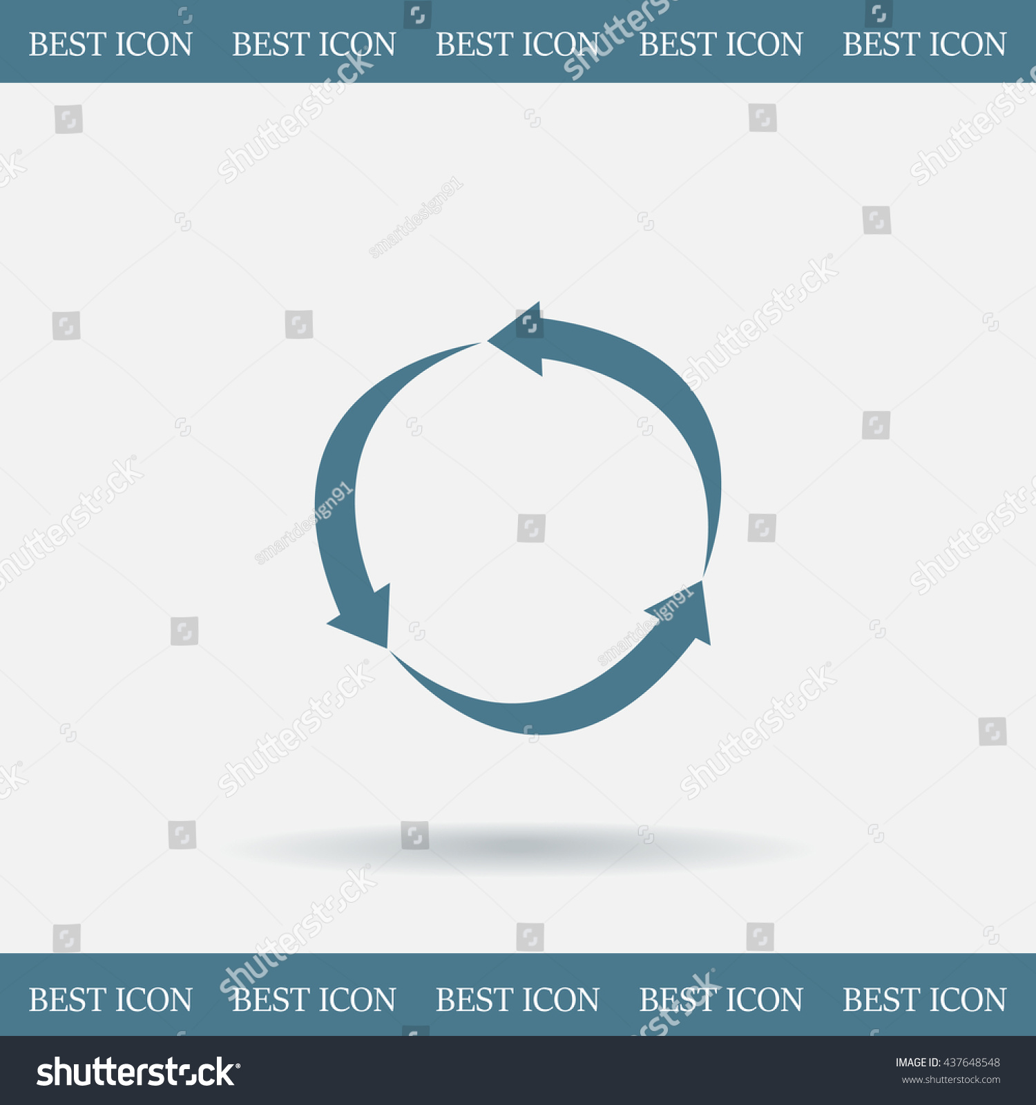 Arrow Circle Icon Cycle Loop Roundabout Stock Vector (Royalty Free ...