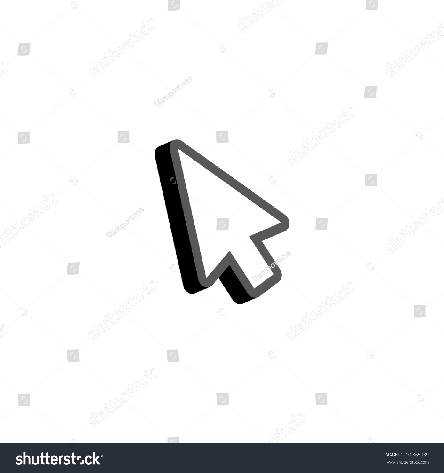 Arrow Click Icon 3d Vector Illustration Stock Vector (Royalty Free ...