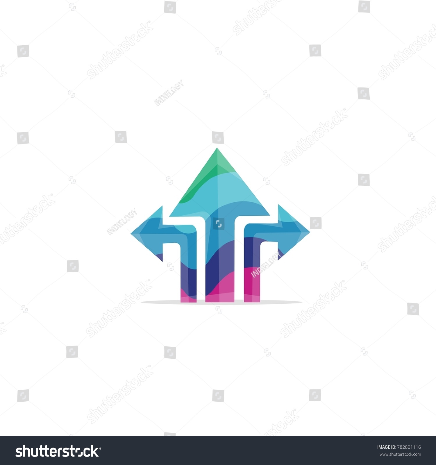 Arrow Colorful Logo Template Stock Vector (Royalty Free) 782801116
