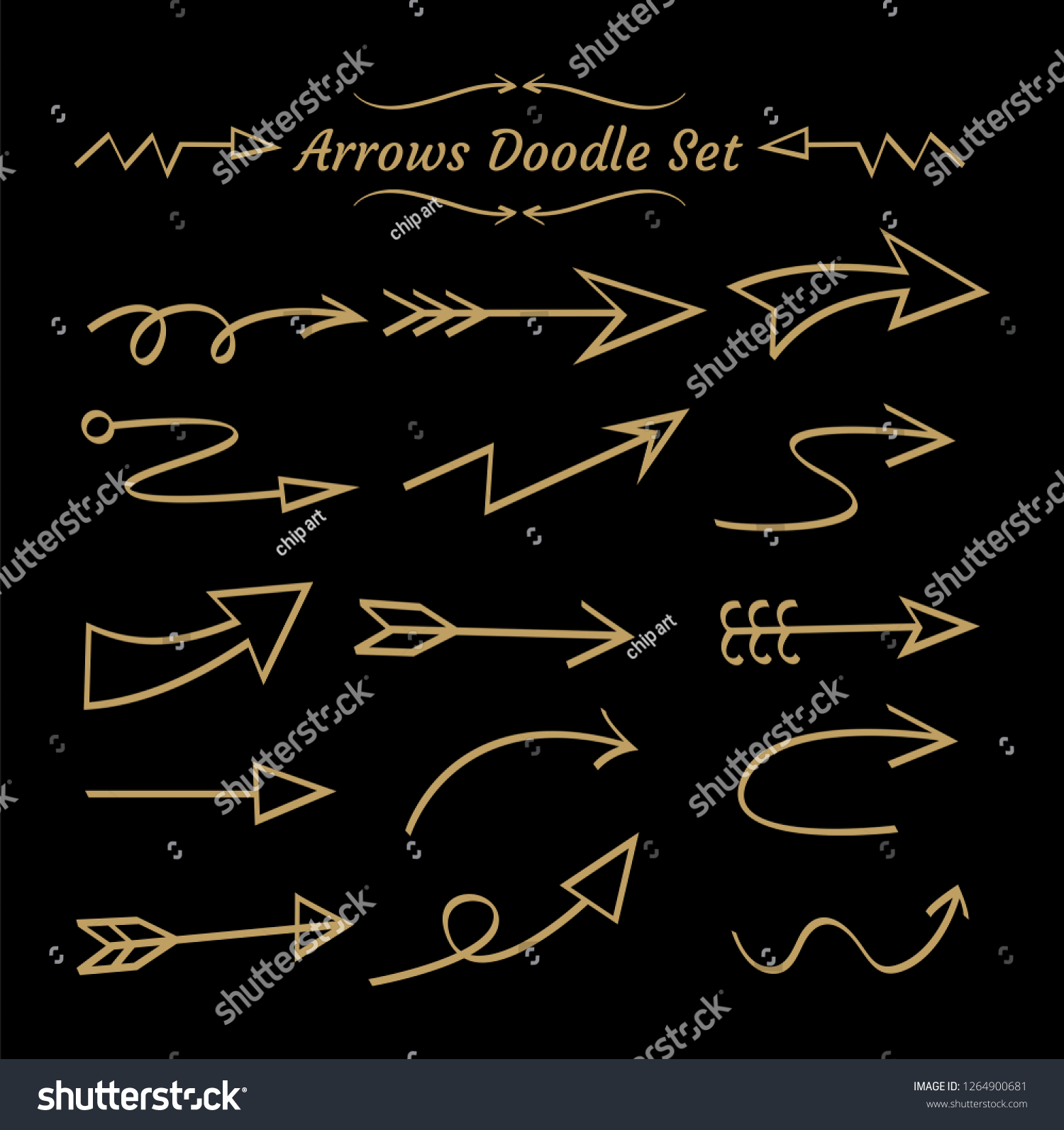 Arrow Doodle Set Vector Illustration Stock Vector (Royalty Free ...