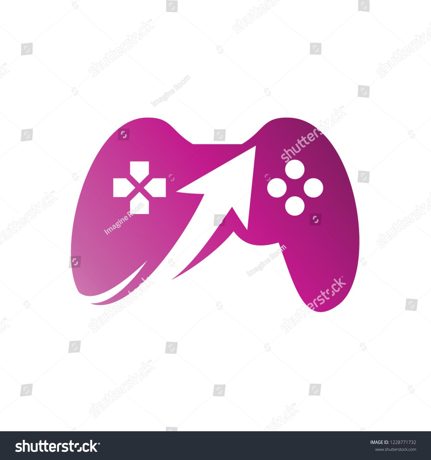 Arrow Game Logo Stock Vector (Royalty Free) 1228771732 | Shutterstock