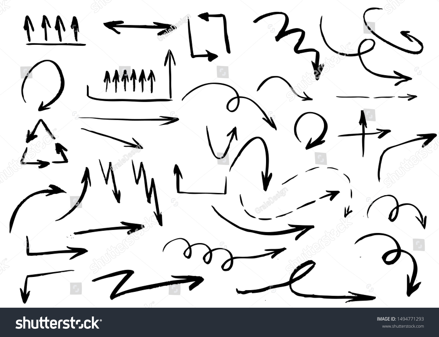 Arrow Hand Drawn Vector Illustration Stock Vector (Royalty Free ...