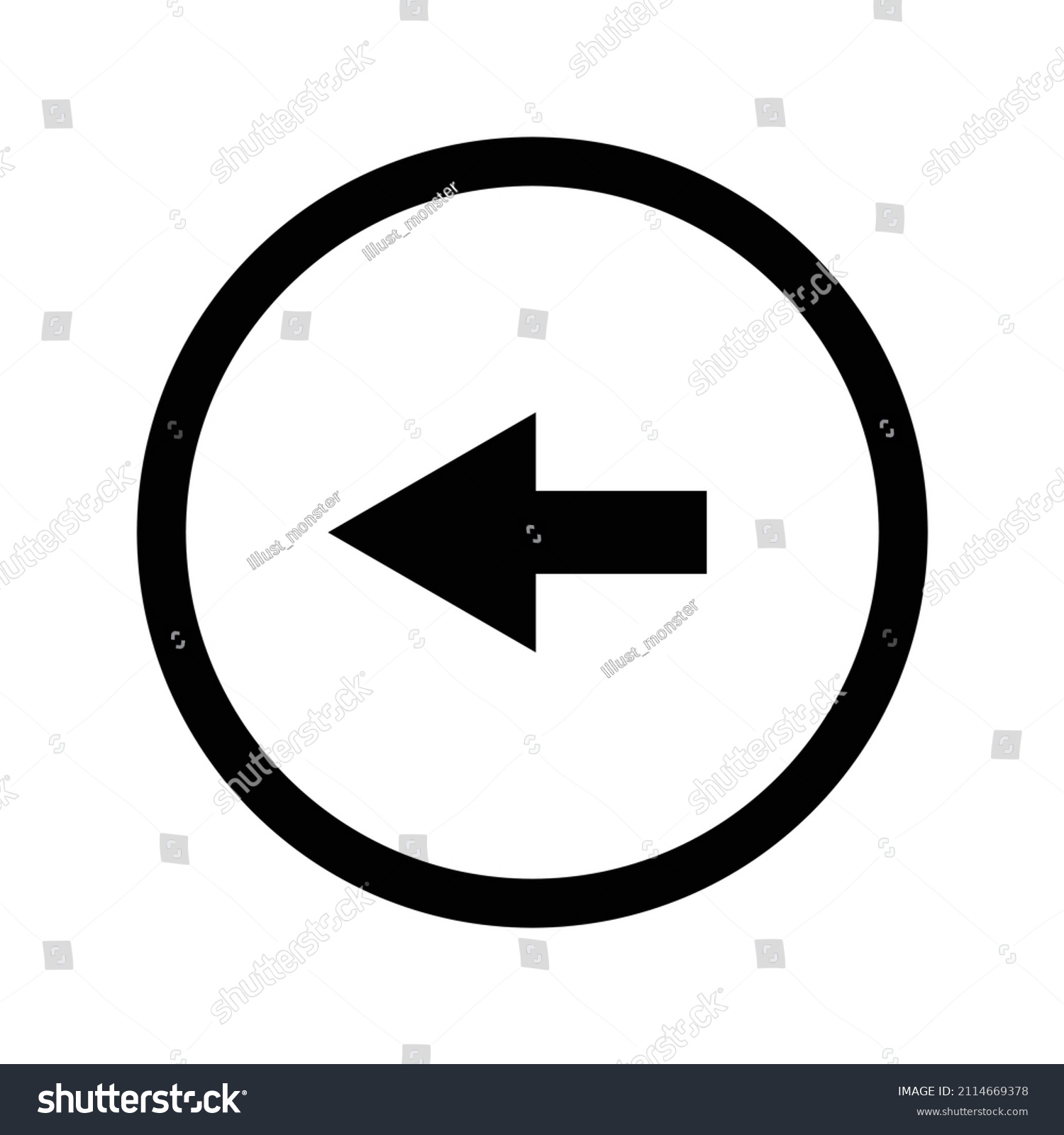 Arrow Icon Round Circle Vector Stock Vector (Royalty Free) 2114669378 ...
