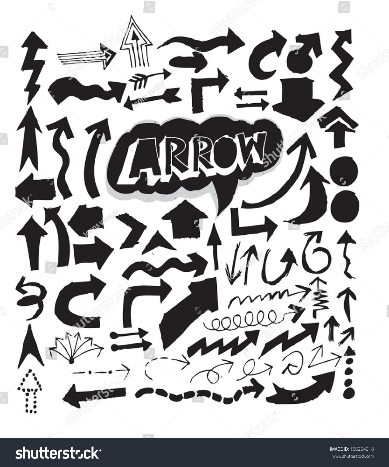 Arrow Icon Set Vector Design Stock Vector (Royalty Free) 156254318