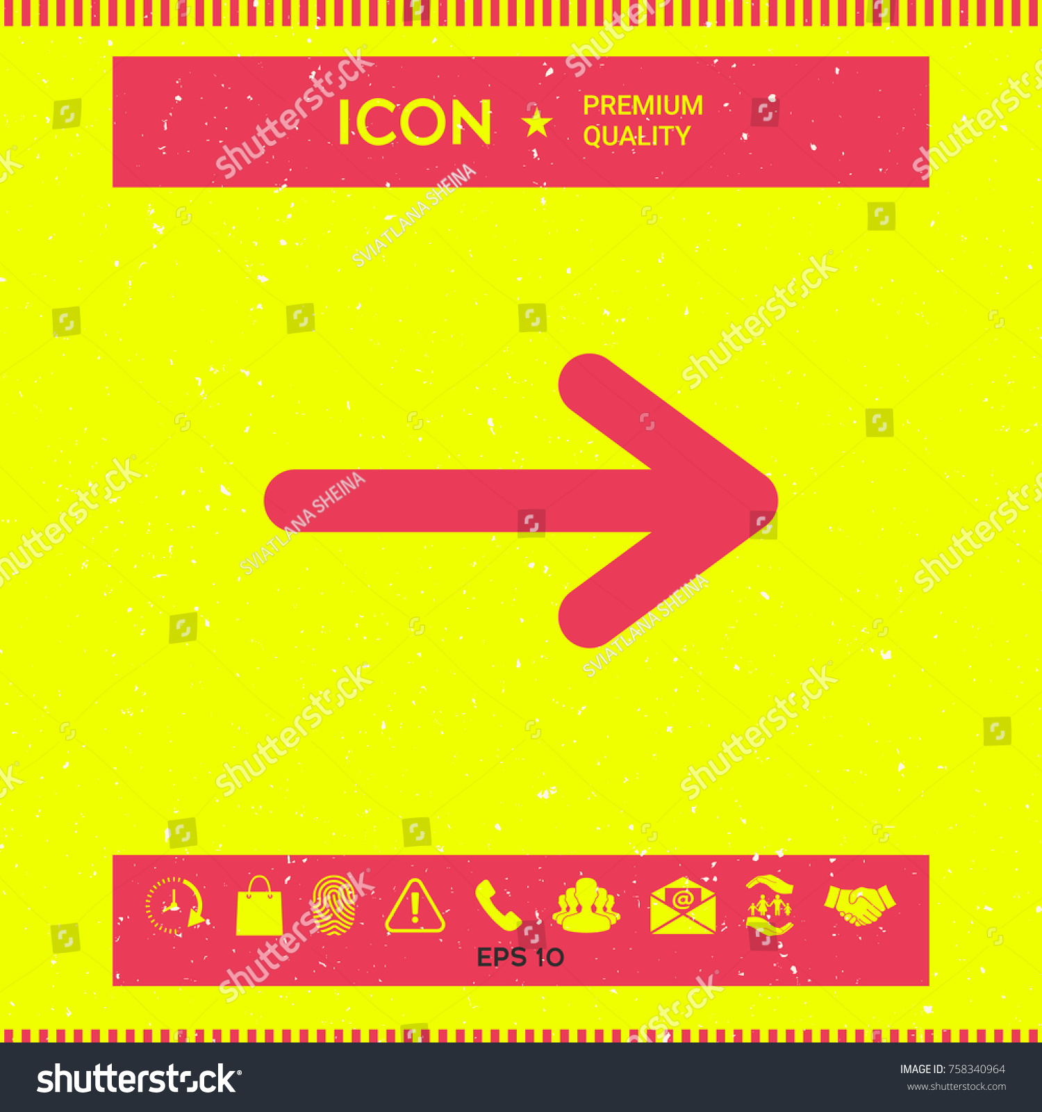 Arrow Icon Symbol Stock Vector (Royalty Free) 758340964 | Shutterstock