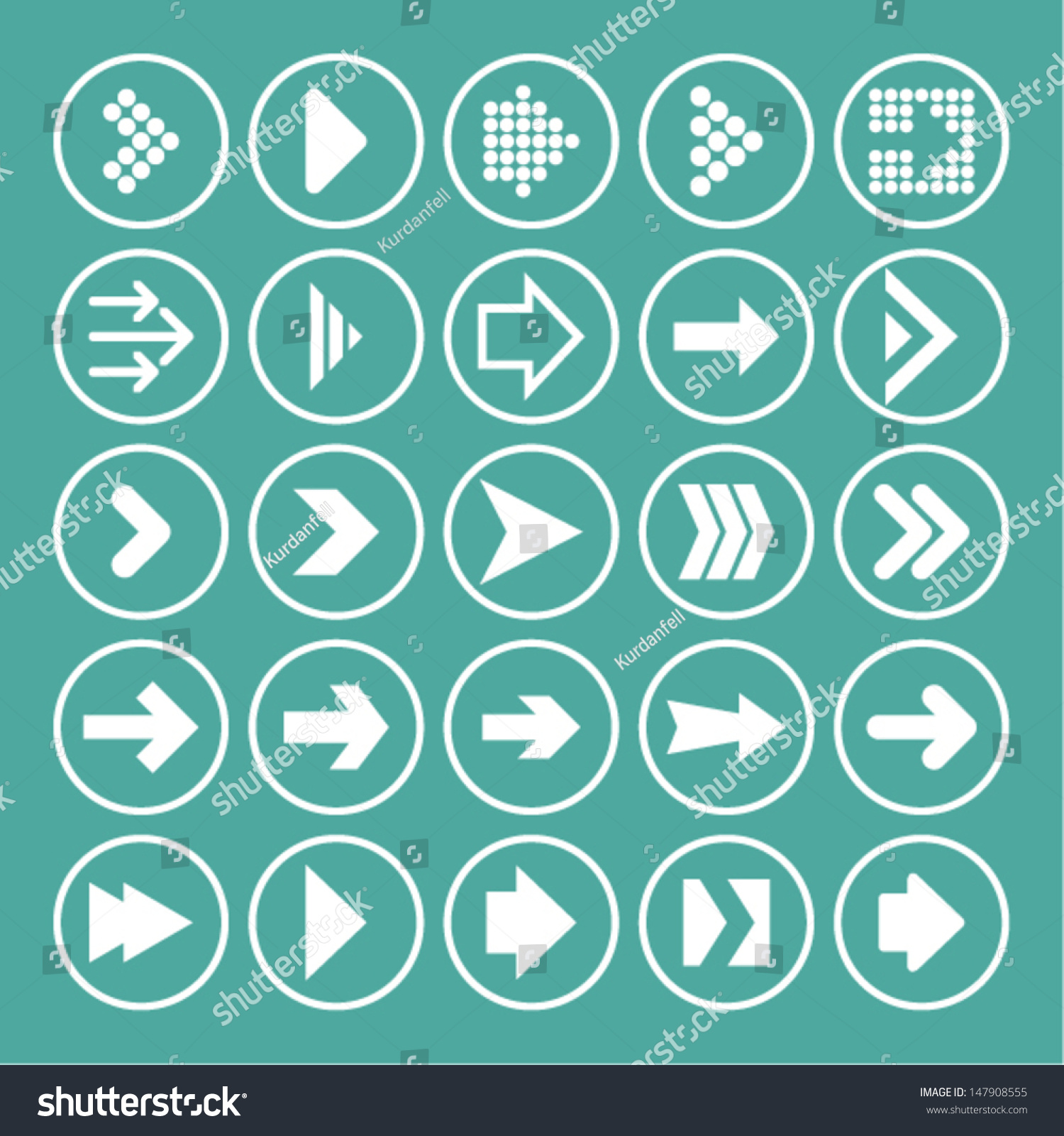 Arrow Icons For Web Stock Vector Illustration 147908555 : Shutterstock