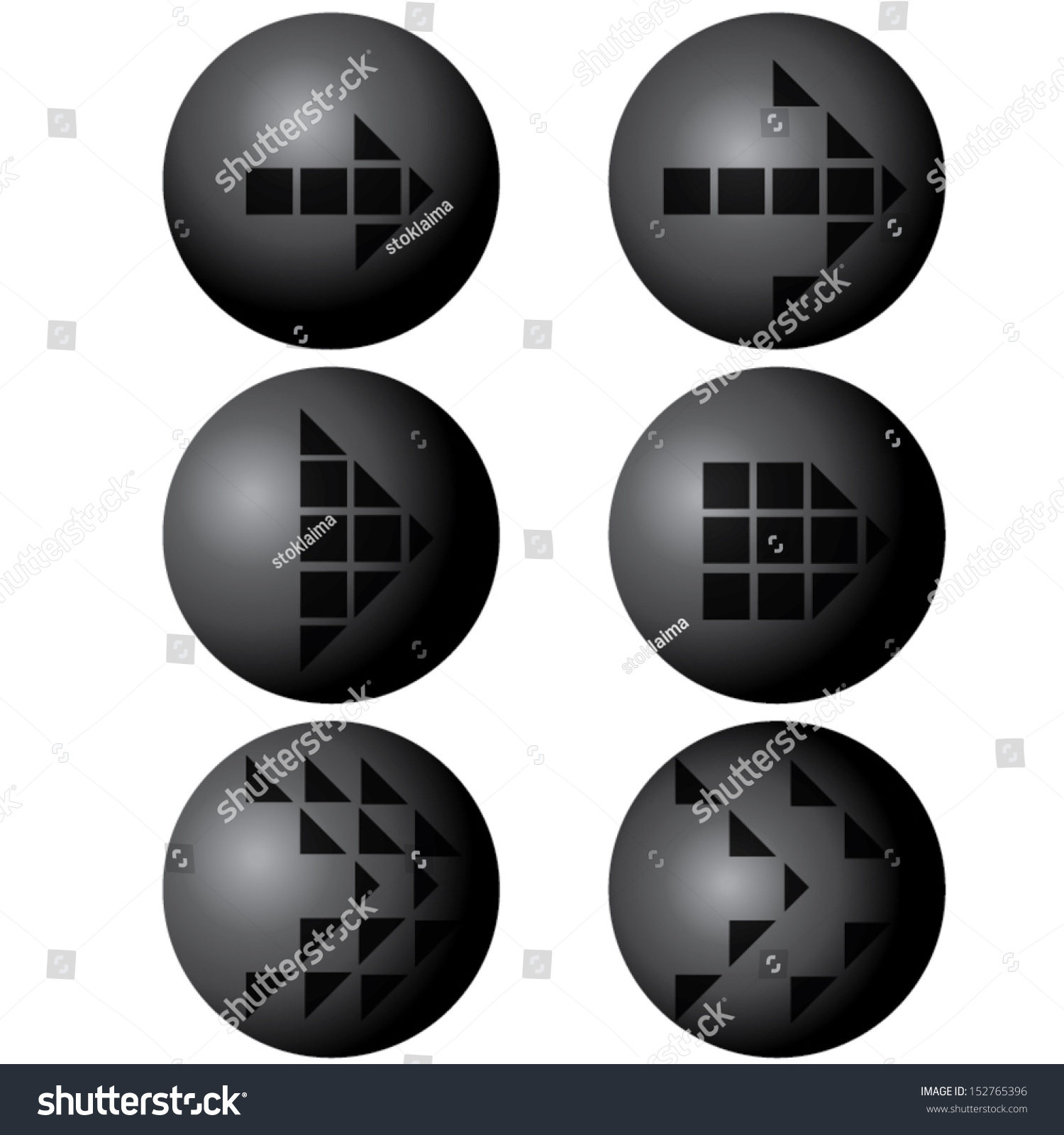 Arrow Icons Pixel Design Set Vector Stock Vector (Royalty Free ...