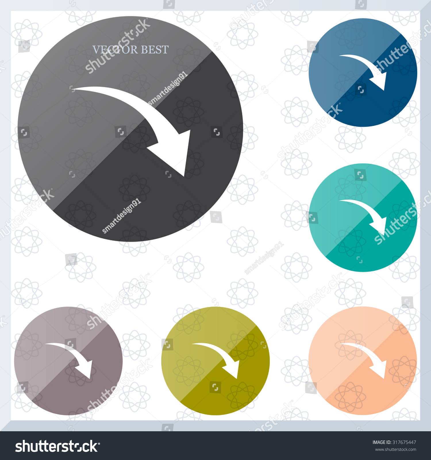 Arrow Indicates Direction Icon Vector Design Stock Vector 317675447 ...