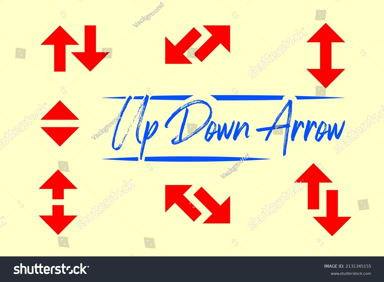 Arrow Indicating Down Path Vector Objects Stock Vector (Royalty Free ...