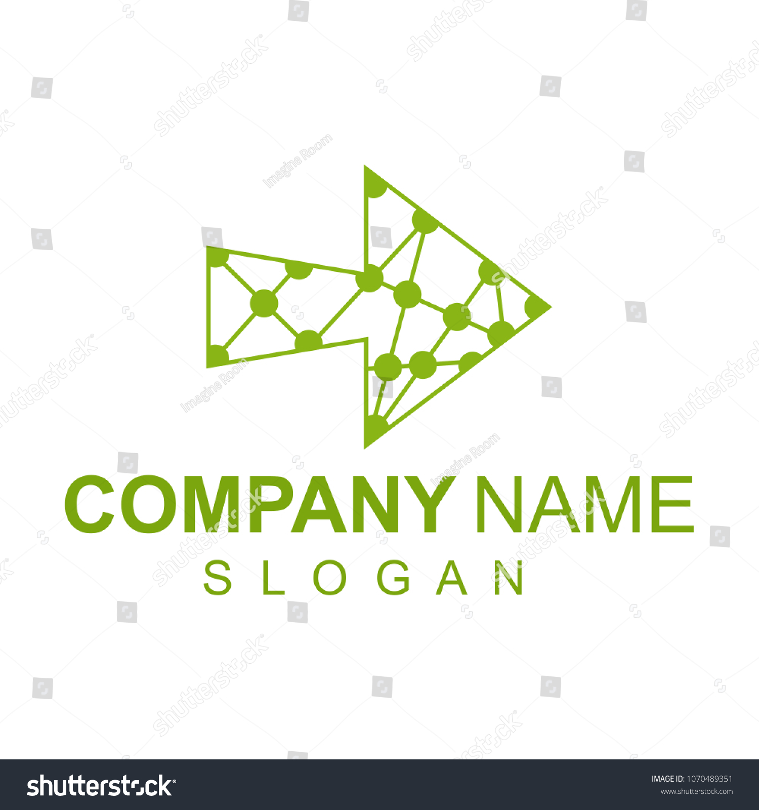 Arrow Logo Connected Network Logo Template Stock Vector (Royalty Free ...