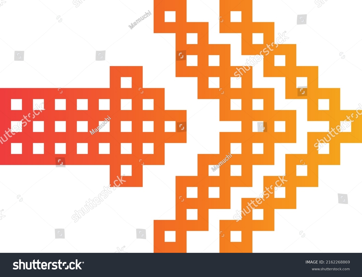 Arrow Logo Pixel Art Design Stock Vector (Royalty Free) 2162268869 ...