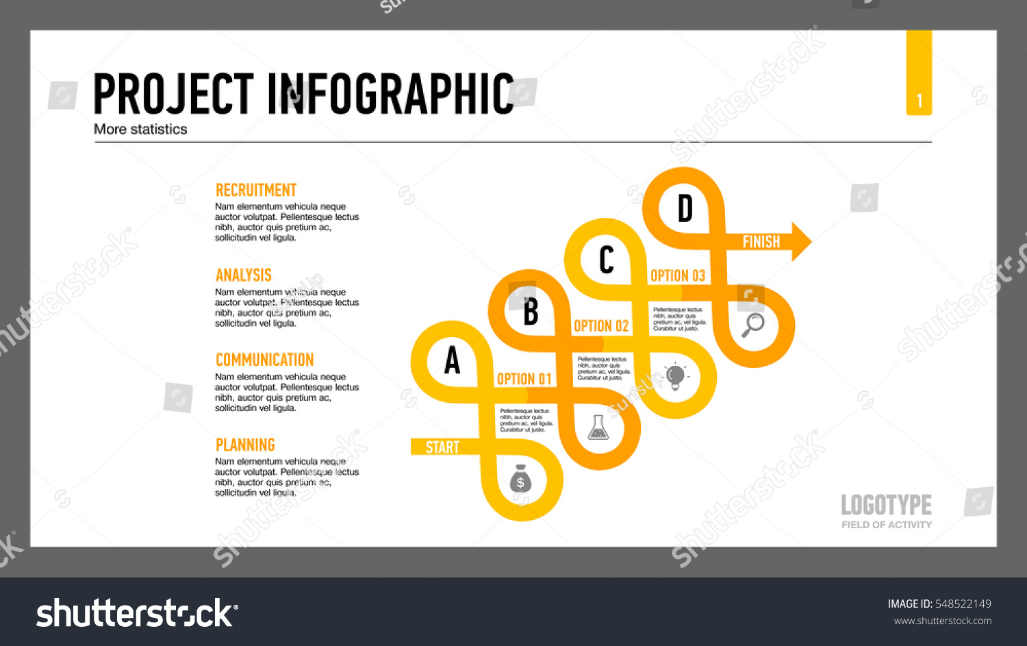 Arrow Loops Diagram Slide Template Stock Vector (Royalty Free ...
