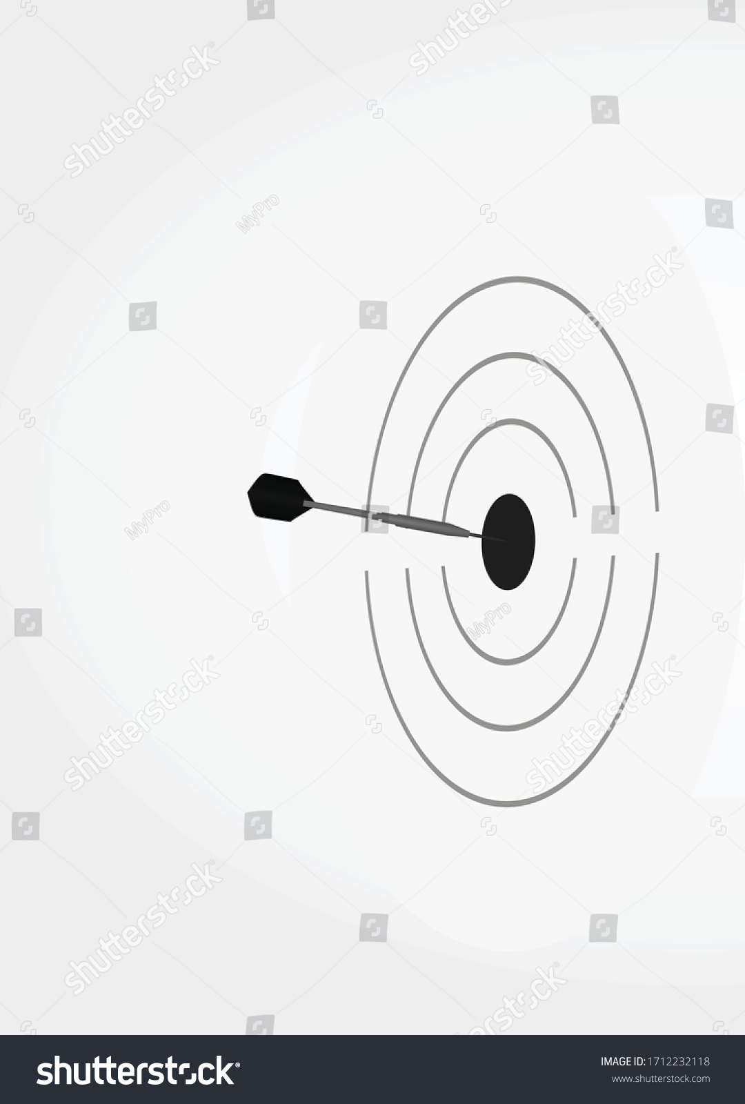 Arrow On Target Vector Illustration Stock Vector (Royalty Free ...