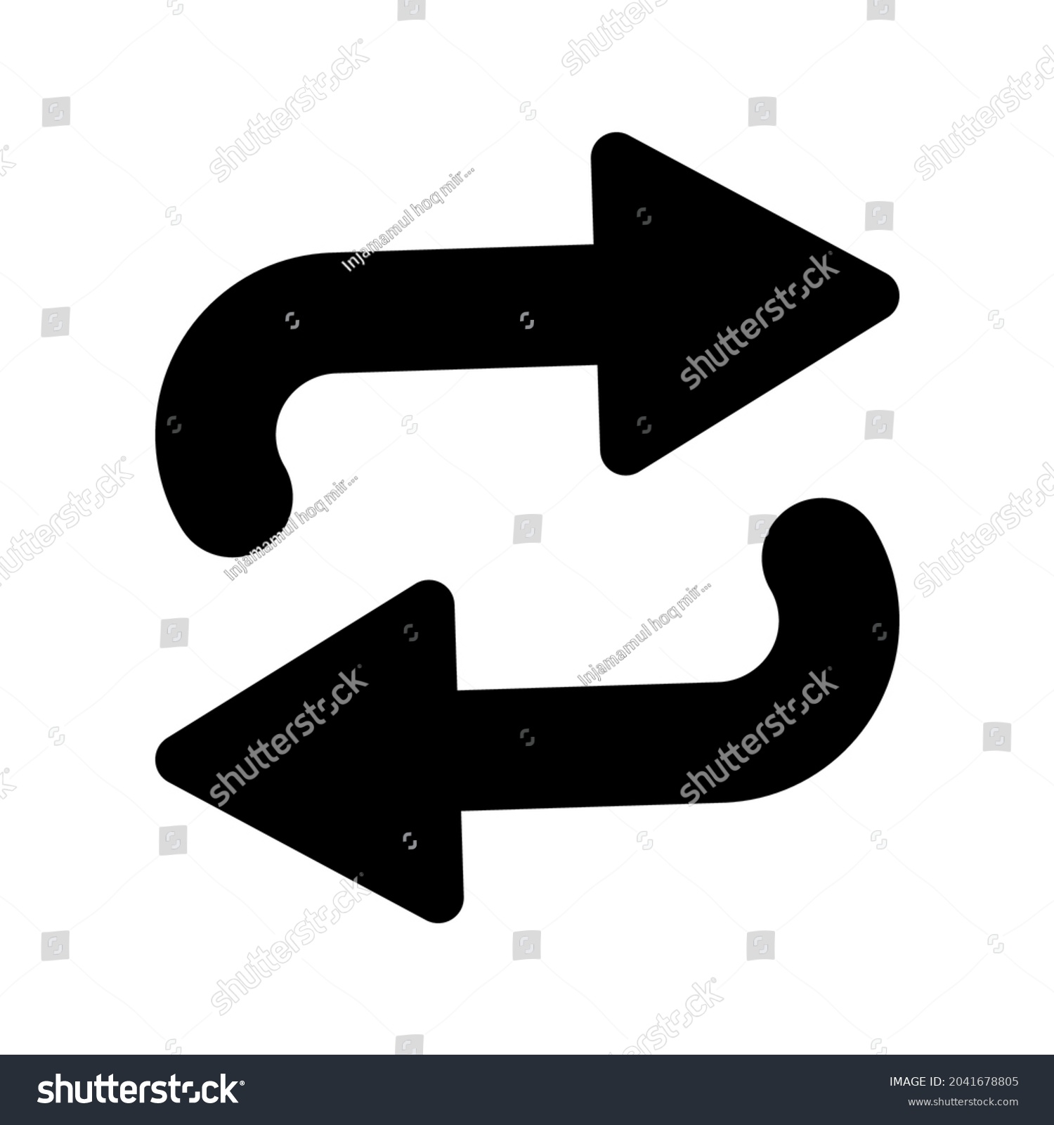 Arrow Repeat Iconcyclereplay Vector Illustration Stock Vector (Royalty ...