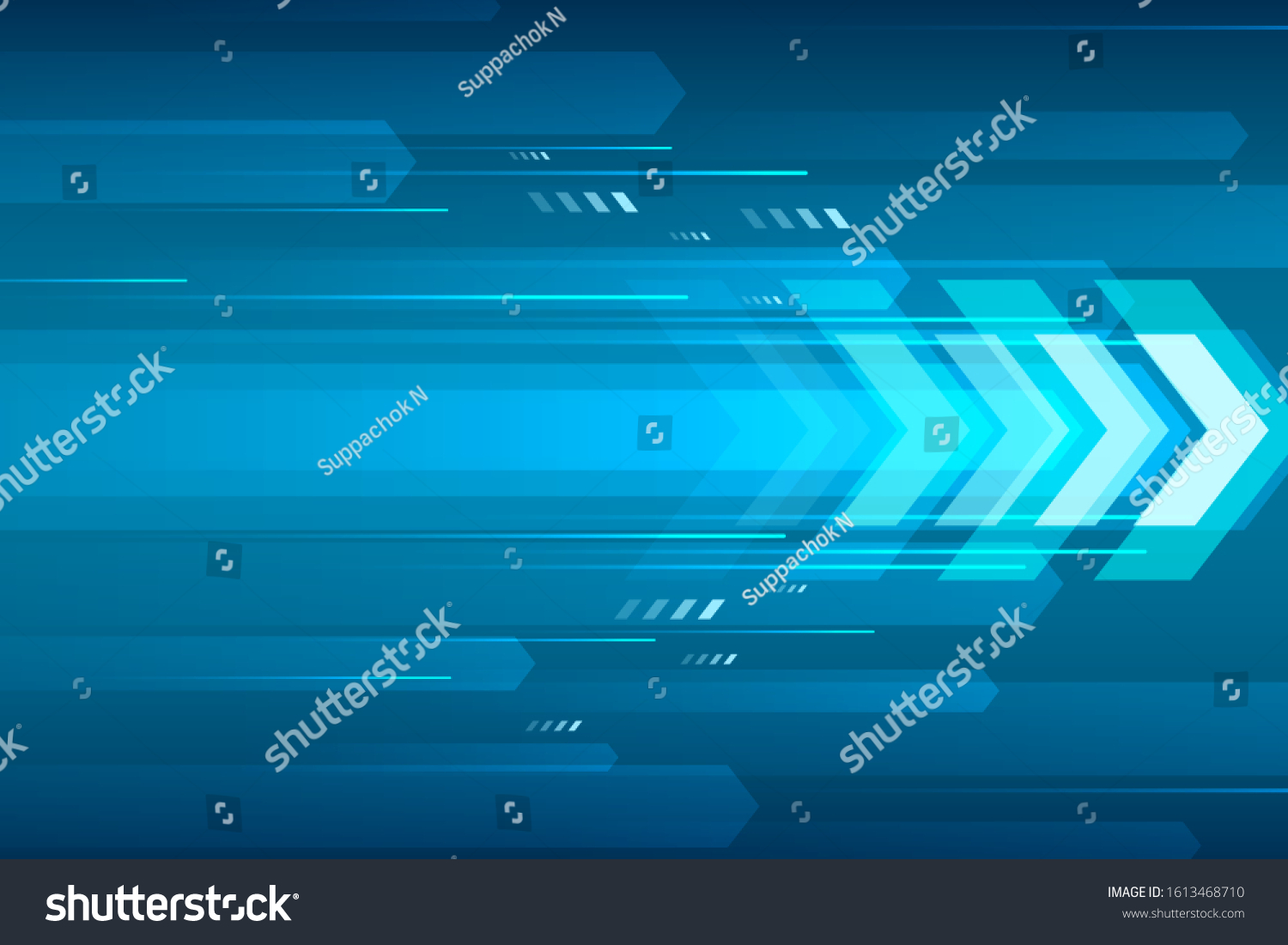 Arrow Speed Abstract Blue Background Communication Stock Vector ...