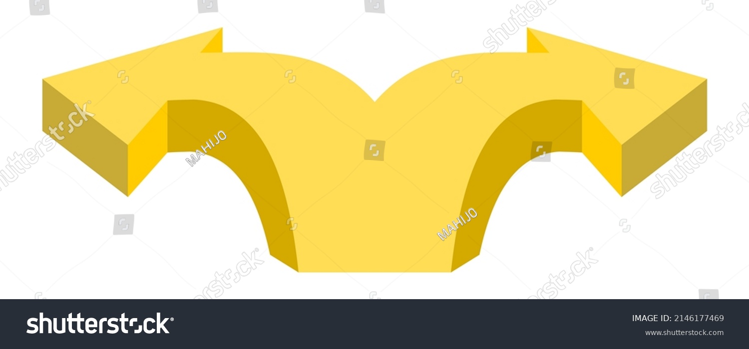 Arrow That Splits Two Stock Vector (Royalty Free) 2146177469 | Shutterstock