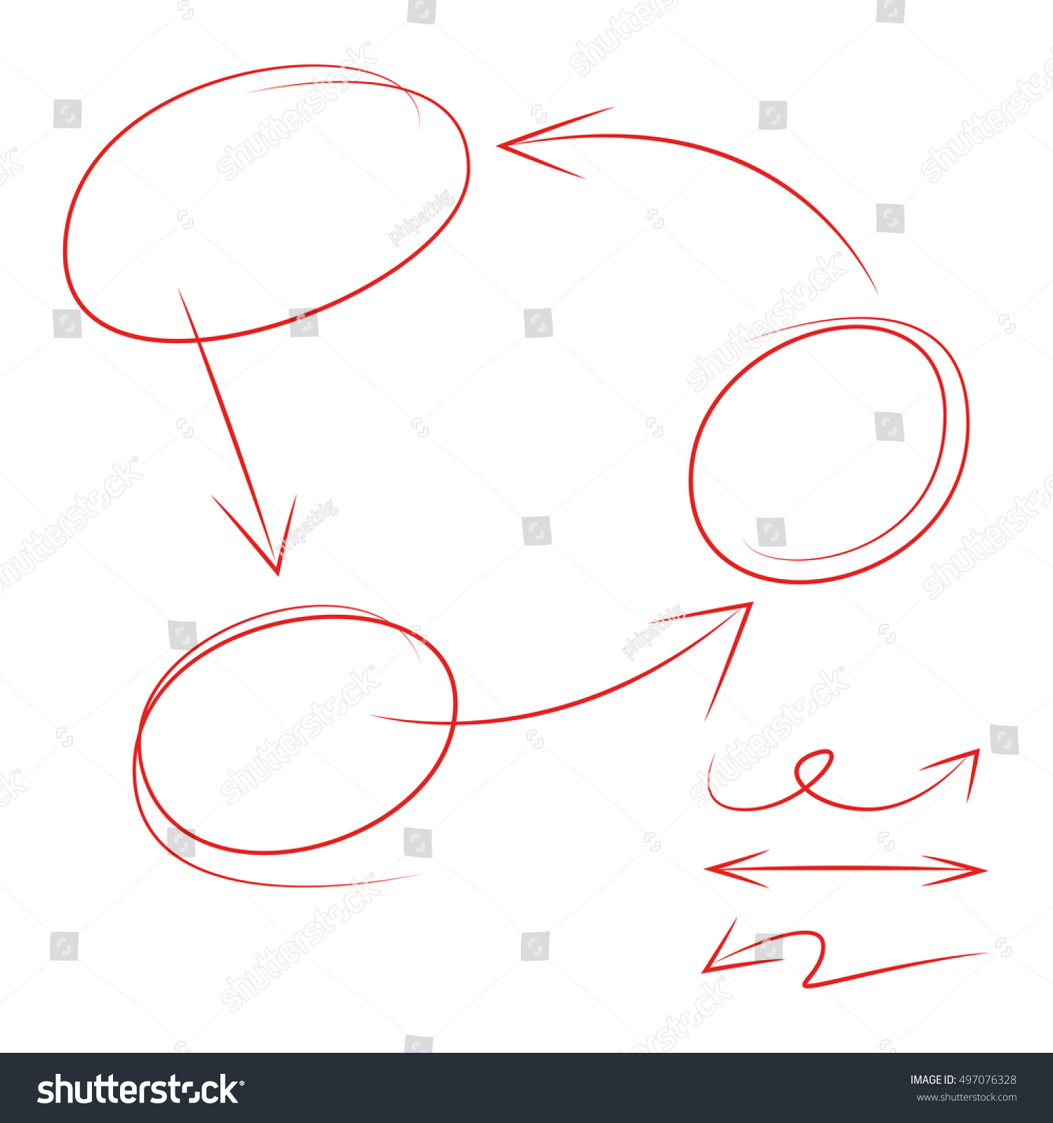 Arrows Circles Process Diagram Stock Vector (Royalty Free) 497076328