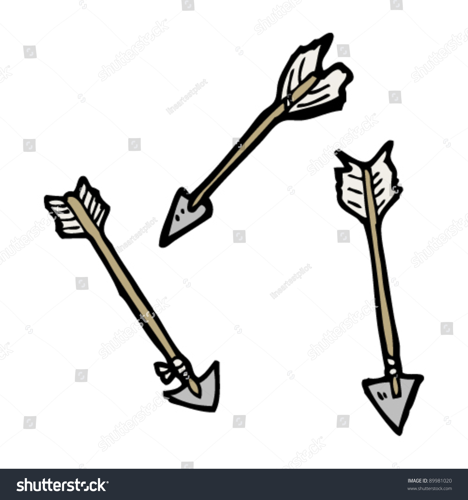 Arrows Cartoon Collection Stock Vector Illustration 89981020 : Shutterstock