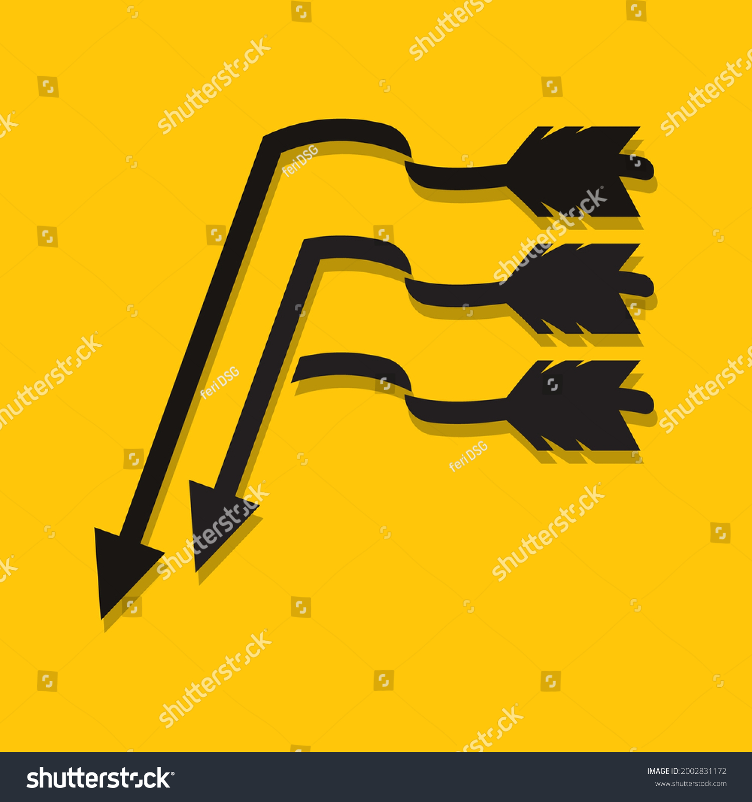 Arrows Flag Vector Logo Template Icon Stock Vector (Royalty Free ...
