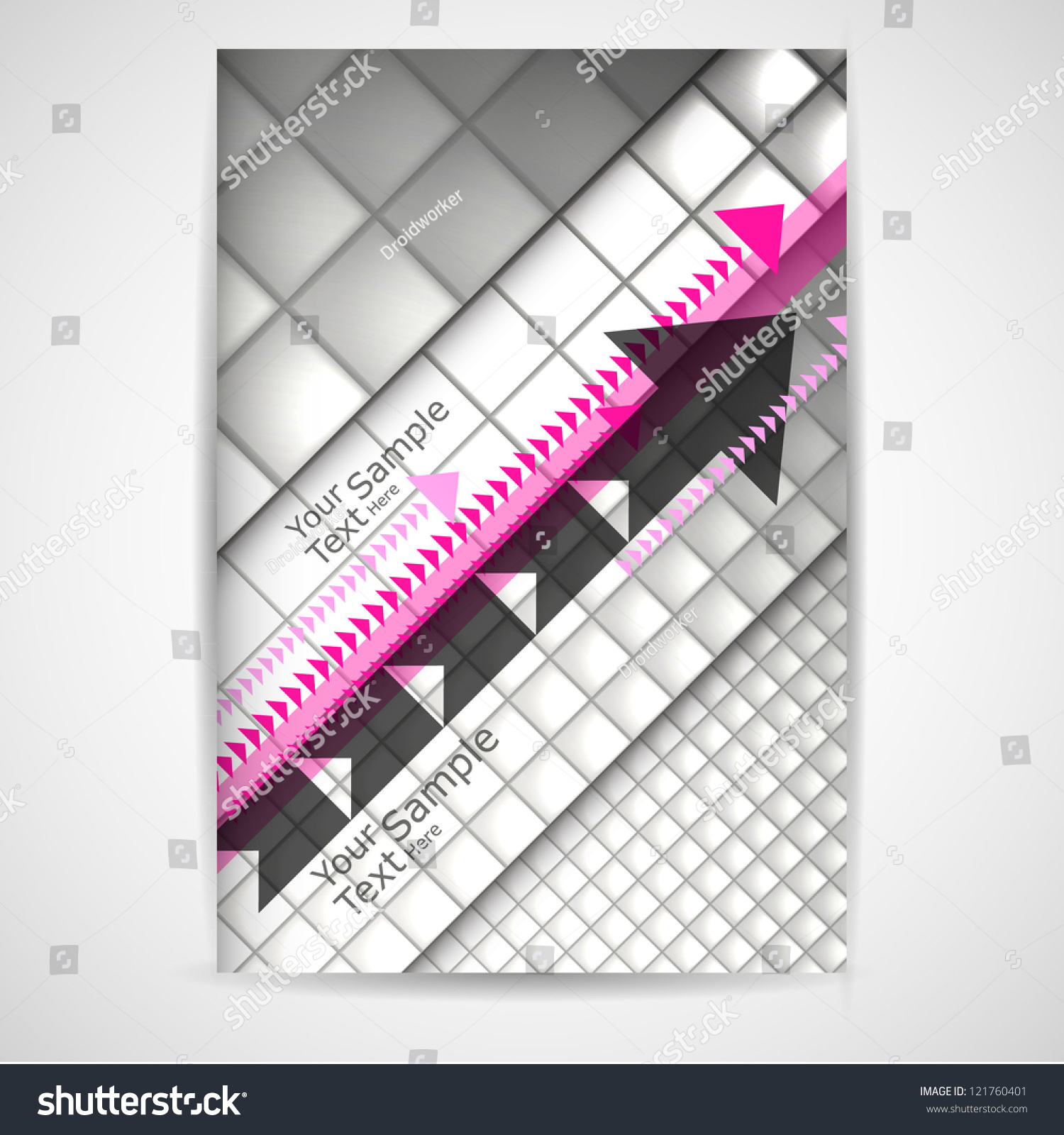 Arrows Pattern Flyer Design Business Stock Vector (Royalty Free) 121760401