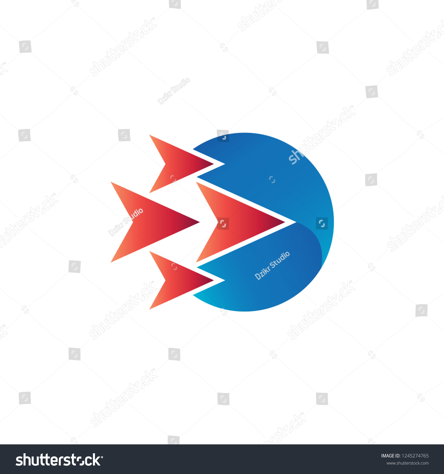 Arrows Logo Design Vector Stock Vector (Royalty Free) 1245274765 ...