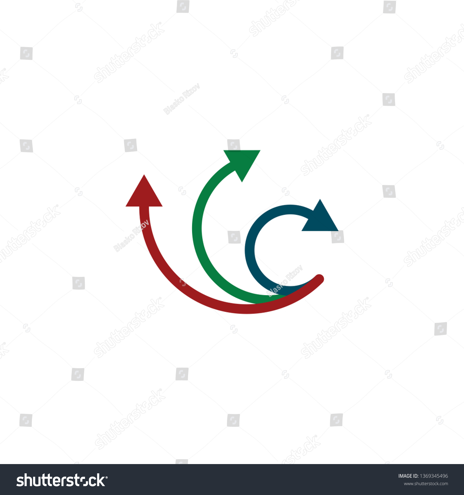 Arrows Logo Direction Symbol Sign Element Stock Vector (Royalty Free ...
