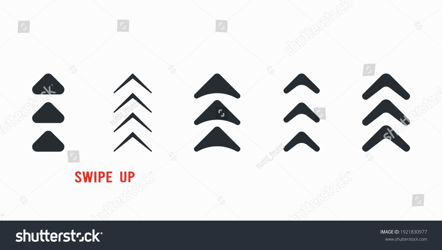 Arrows Set Swipe Vector Illustration Stock Vector (Royalty Free ...
