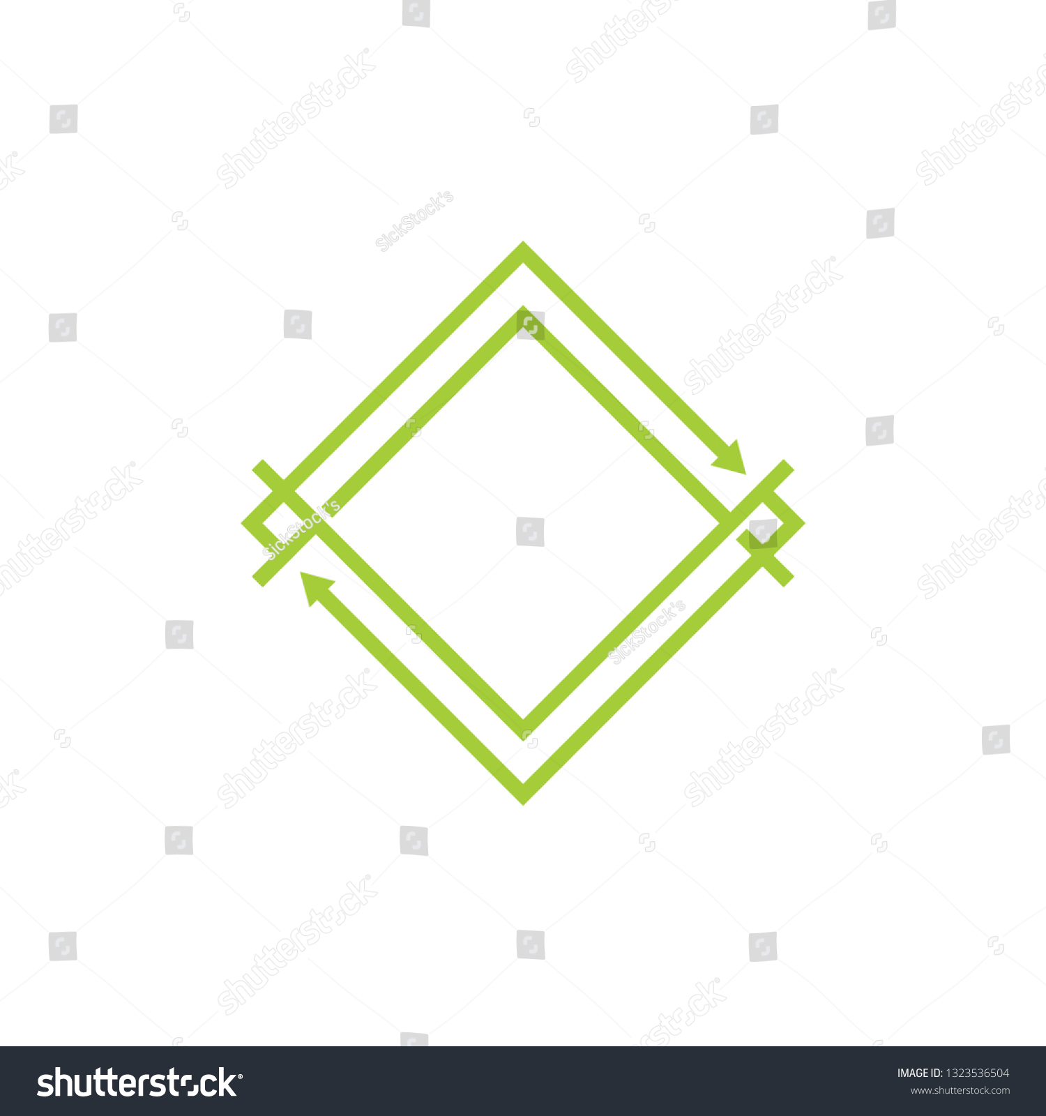 Arrows Square Frame Symbol Vector Stock Vector (Royalty Free ...