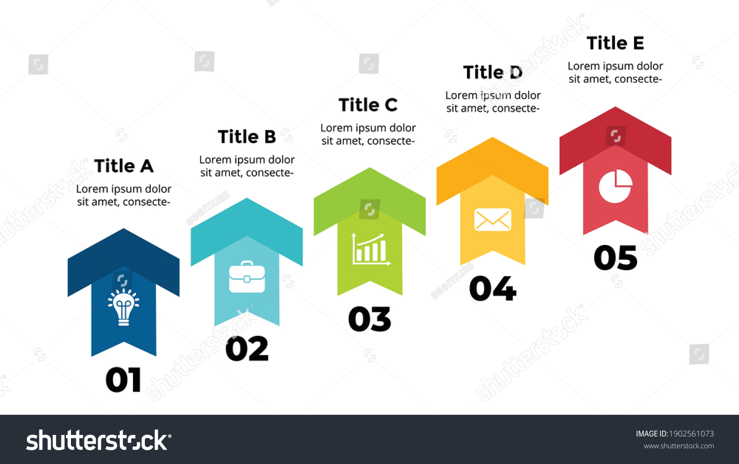 Arrows Vector Infographic Presentation Slide Template Stock Vector ...