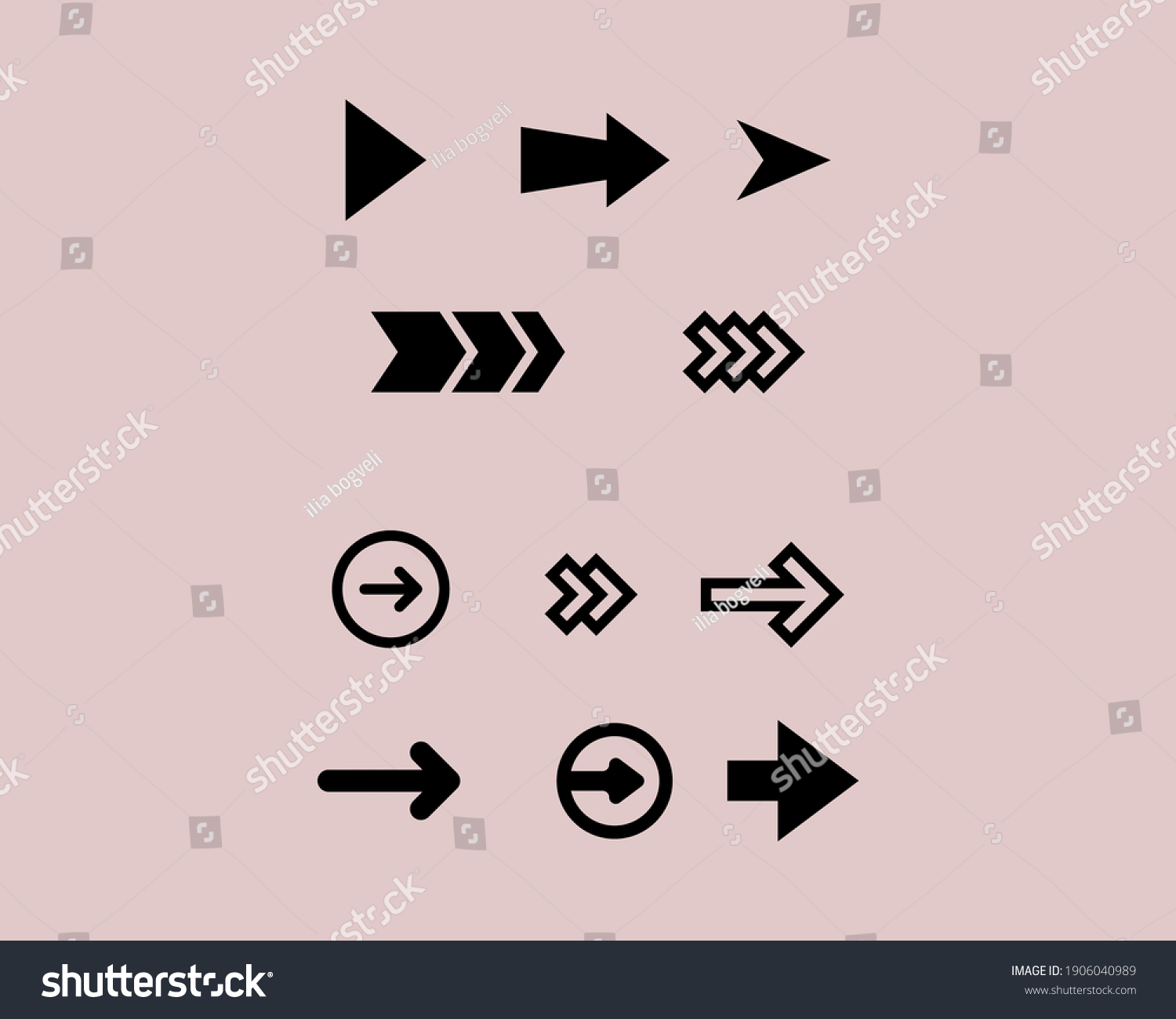 Arrows Vector Set Illustration Symbol Stock Vector (Royalty Free ...