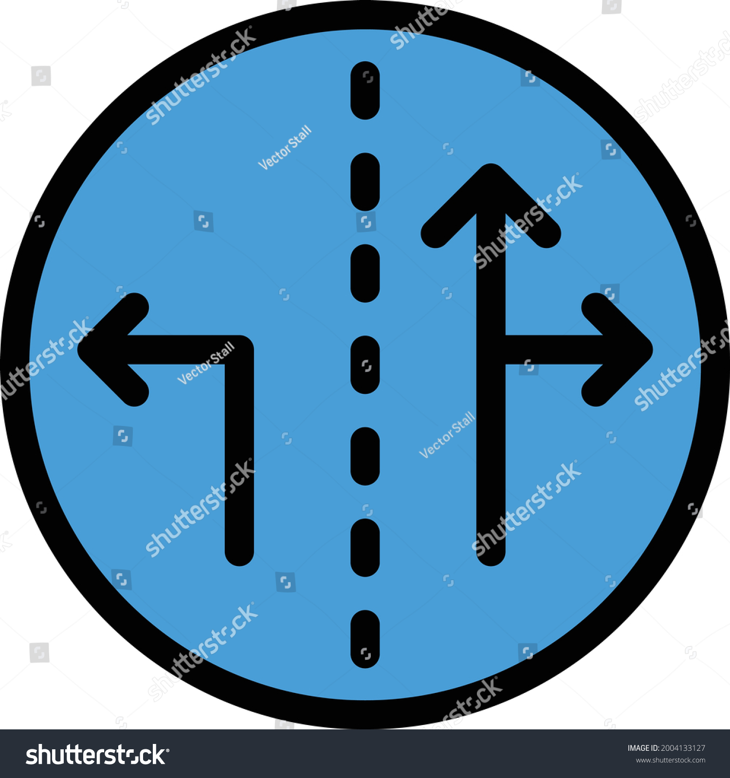 Arrrow Vector Color Line Icon Stock Vector (Royalty Free) 2004133127 ...
