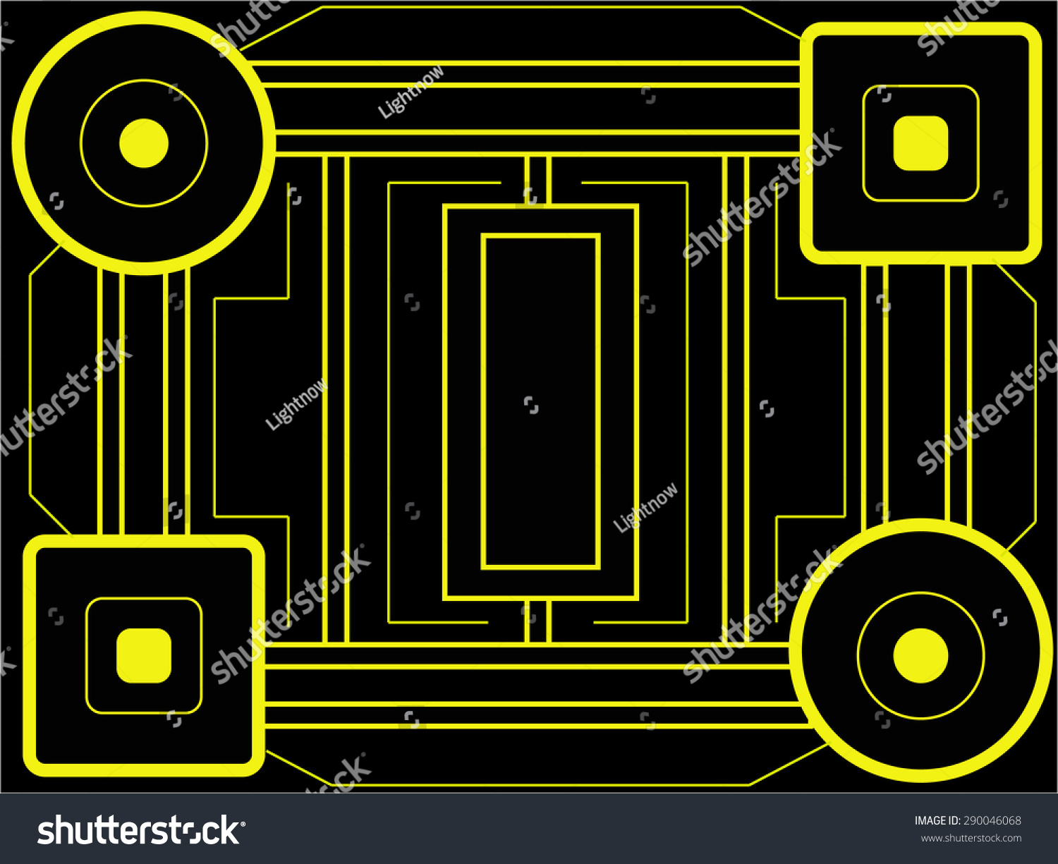 Art Deco Circle Geometric Pattern Idea Stock Vector (Royalty Free ...