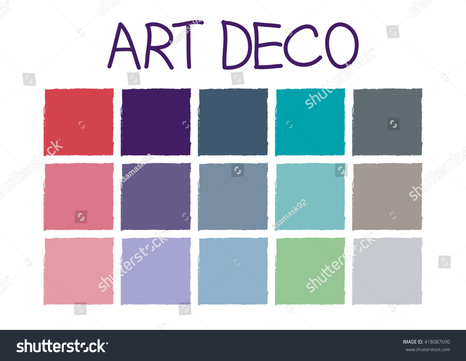 Art Deco Color Tone Without Code Stock Vector (Royalty Free) 418087690