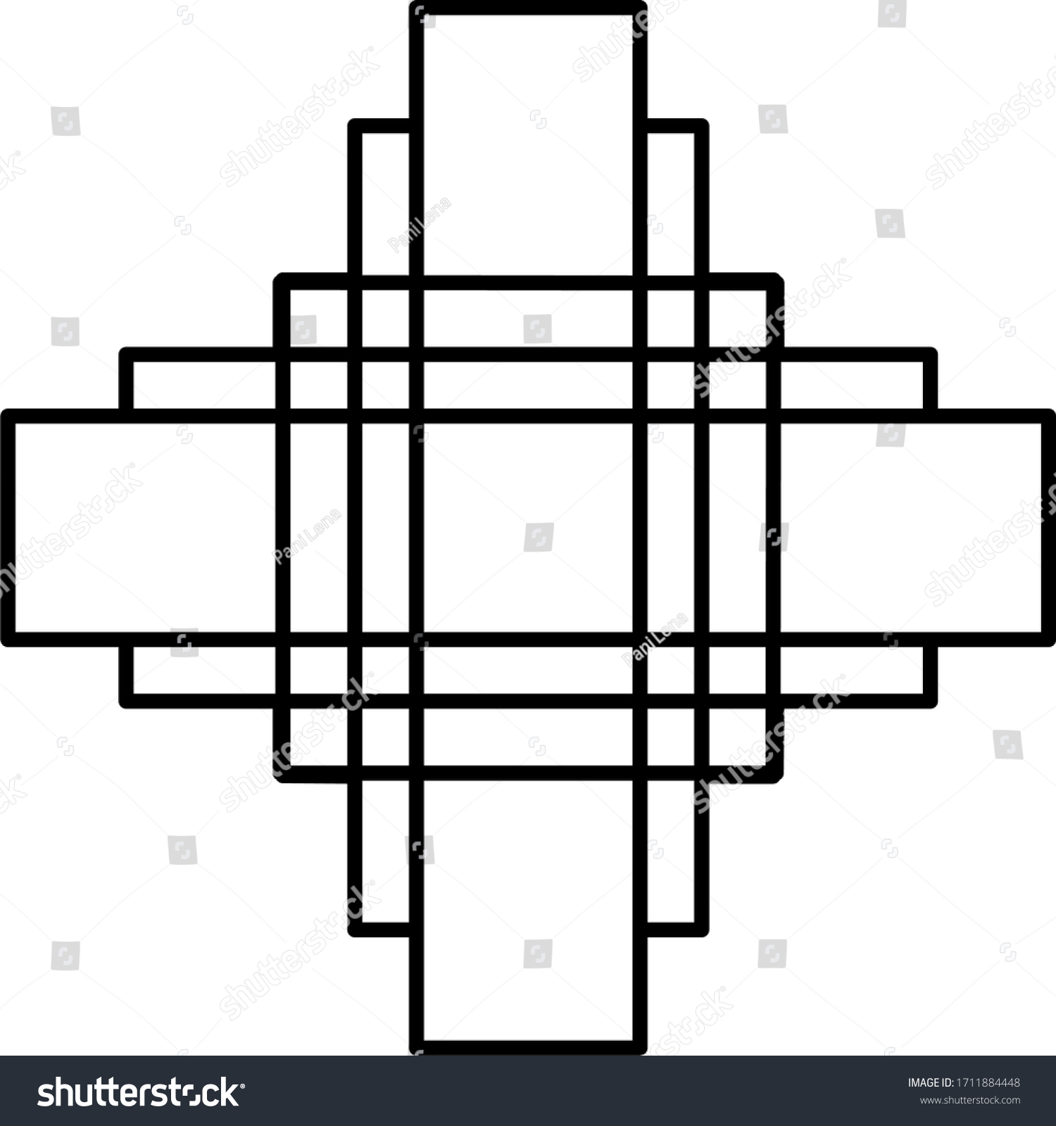 Art Deco Design Pattern Outlines Stock Vector (Royalty Free) 1711884448 ...
