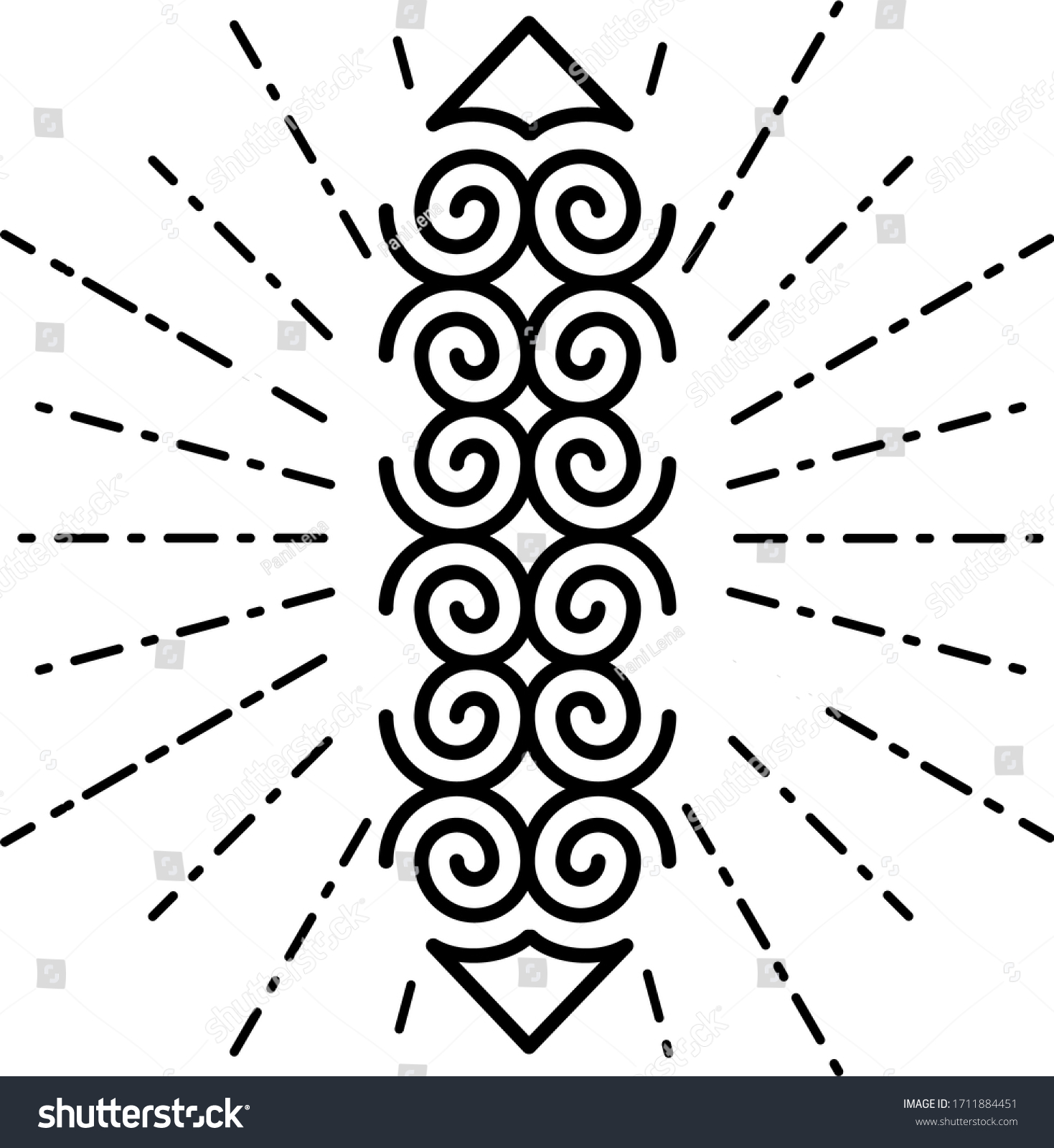 Art Deco Design Pattern Outlines Stock Vector (Royalty Free) 1711884451 ...