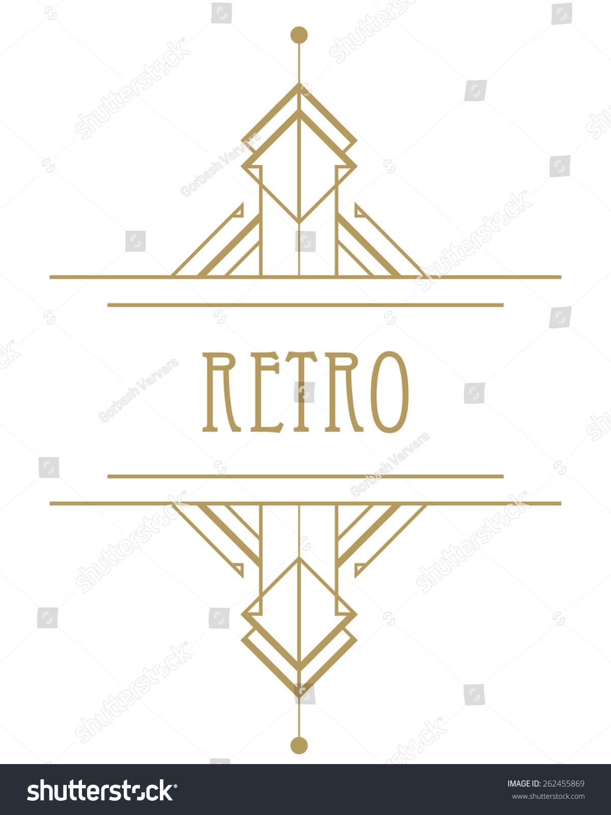 Art Deco Geometric Pattern 1920s Style Stock Vector Royalty Free
