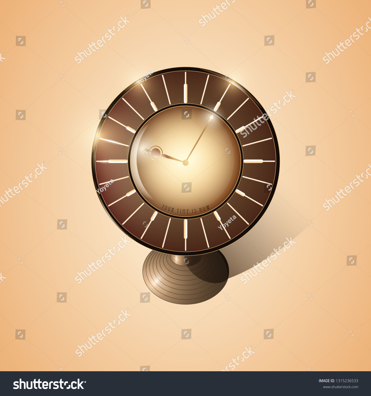 Art Deco Style Clock Stock Vector (Royalty Free) 1315236533 | Shutterstock