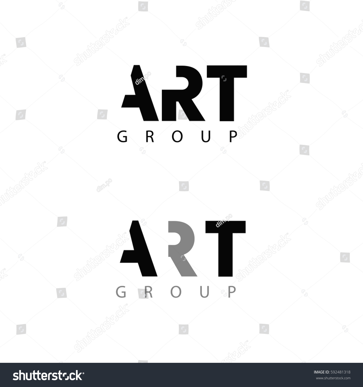 Art Group Vector Logo Design Template Stock Vector (Royalty Free ...