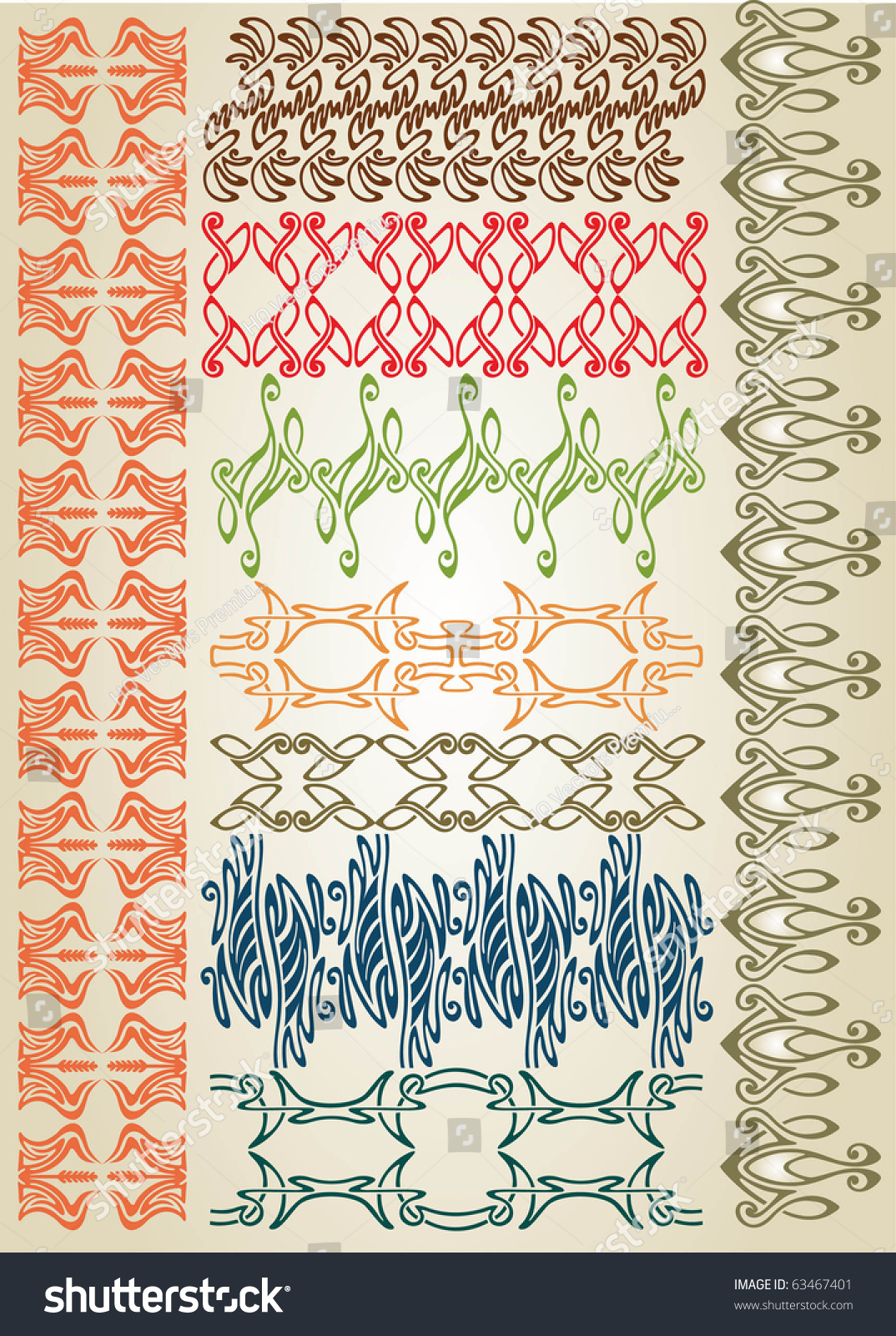 Art Nouveau Pattern Stock Vector (Royalty Free) 63467401 | Shutterstock