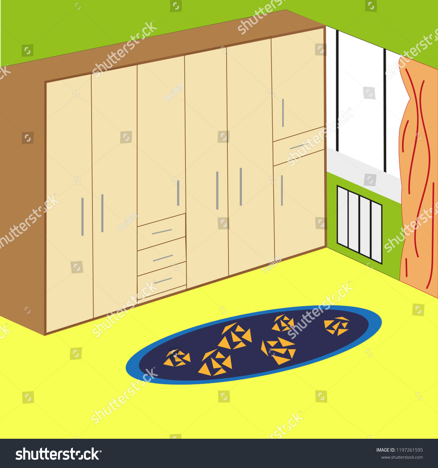 Art Room Design Stock Vector (Royalty Free) 1197261595 | Shutterstock